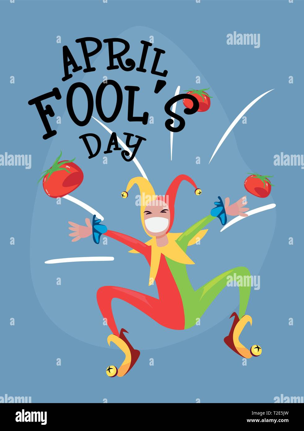 april fools day joker comic poster vector illustration Stock Vector ...