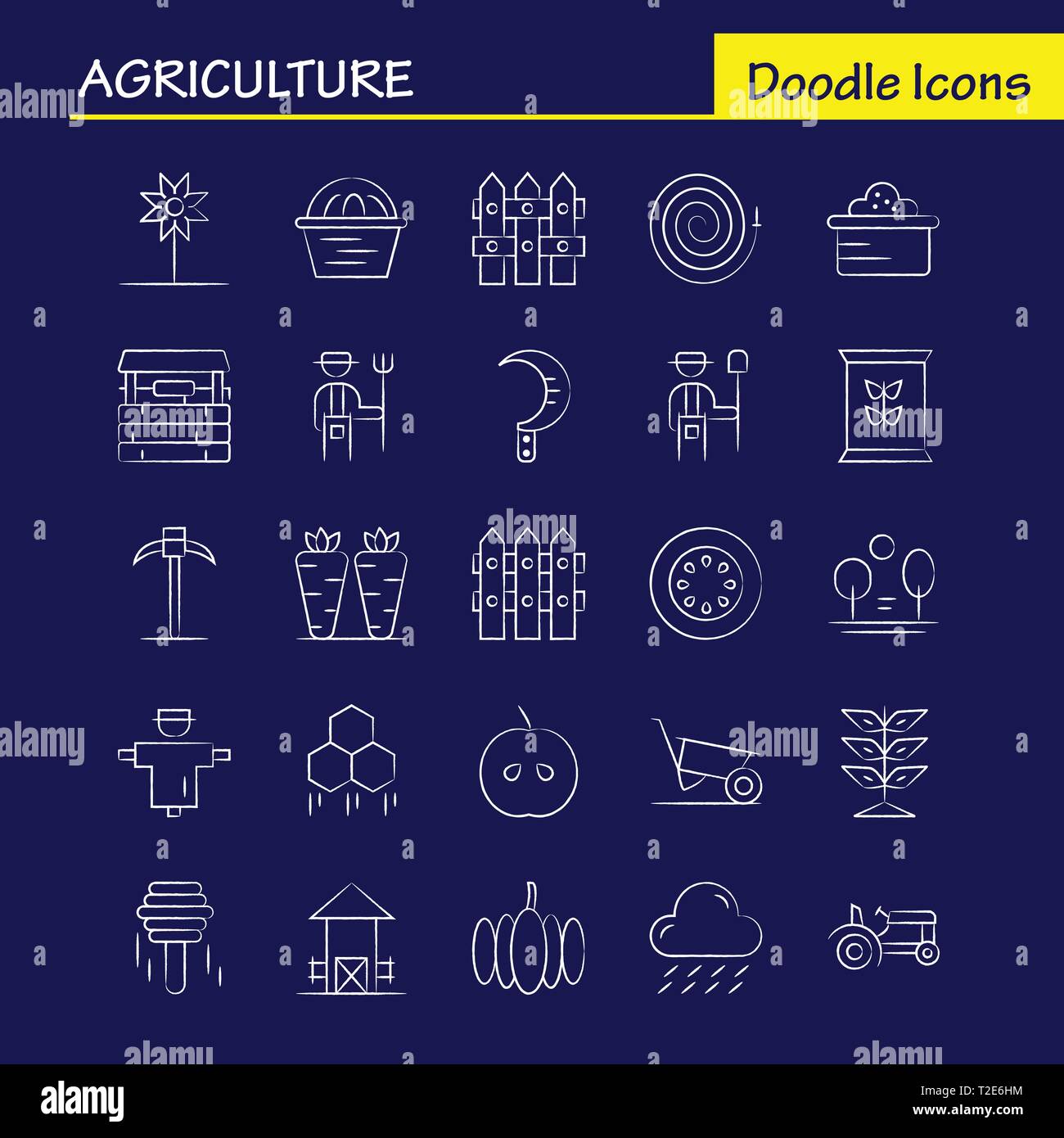 Agriculture Hand Drawn Icon Pack For Designers And Developers. Icons Of ...