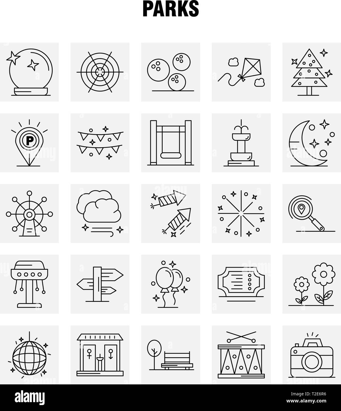 Amusement park map Black and White Stock Photos & Images - Alamy