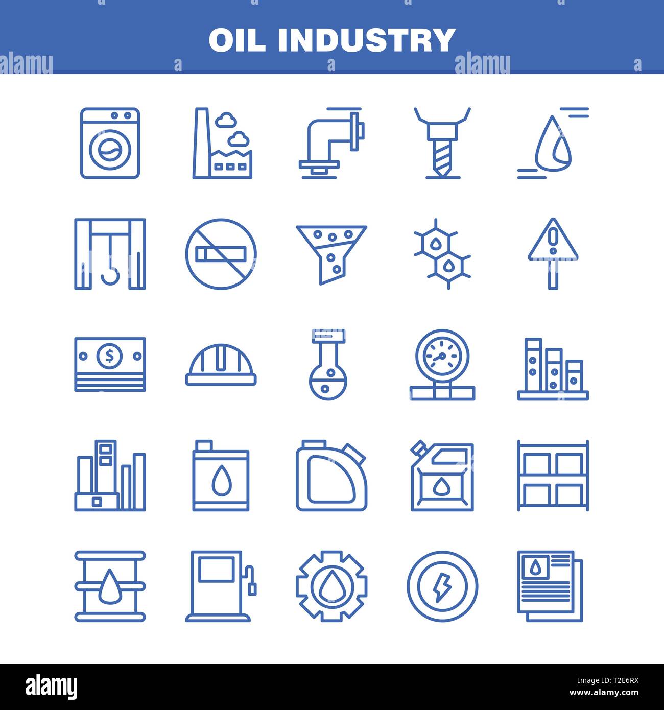 Oil Industry Line Icon Pack For Designers And Developers. Icons Of ...