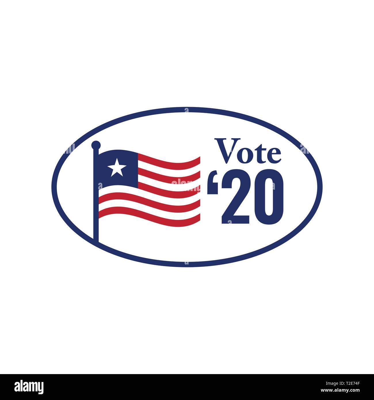 Voting 2020 Icon w Vote, Government, and Patriotic Symbolism and Colors ...