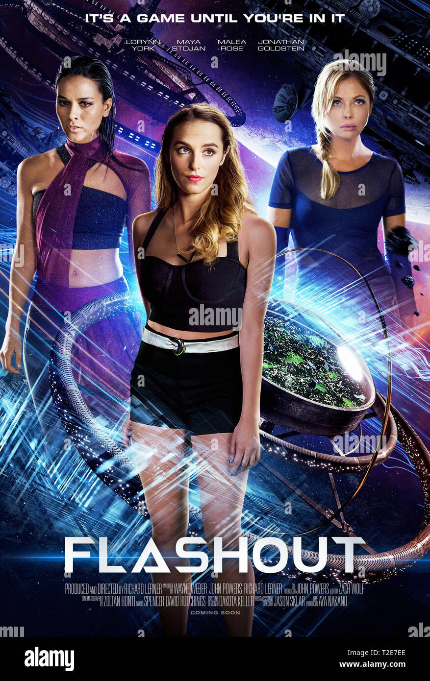 FLASHOUT, poster, from left: Maya Stojan, Lorynn York, Malea Rose, 2019. © Flashout Films ...