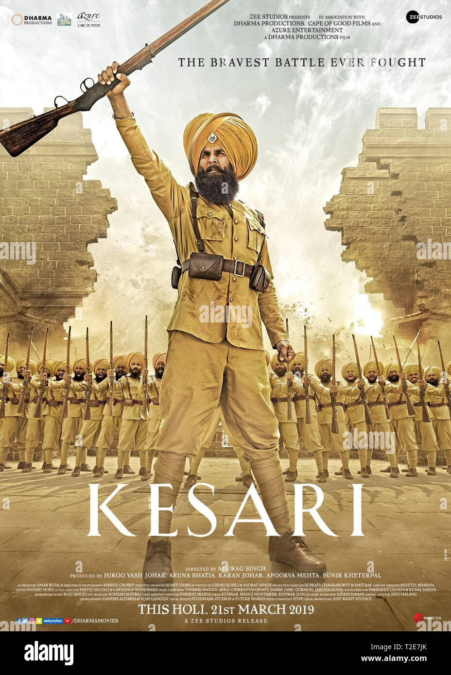 KESARI, Indian poster, Akshay Kumar, 2019. © Zee Studios / courtesy ...