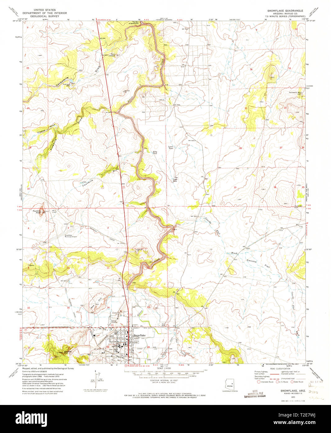 Snowflake arizona map hi-res stock photography and images - Alamy