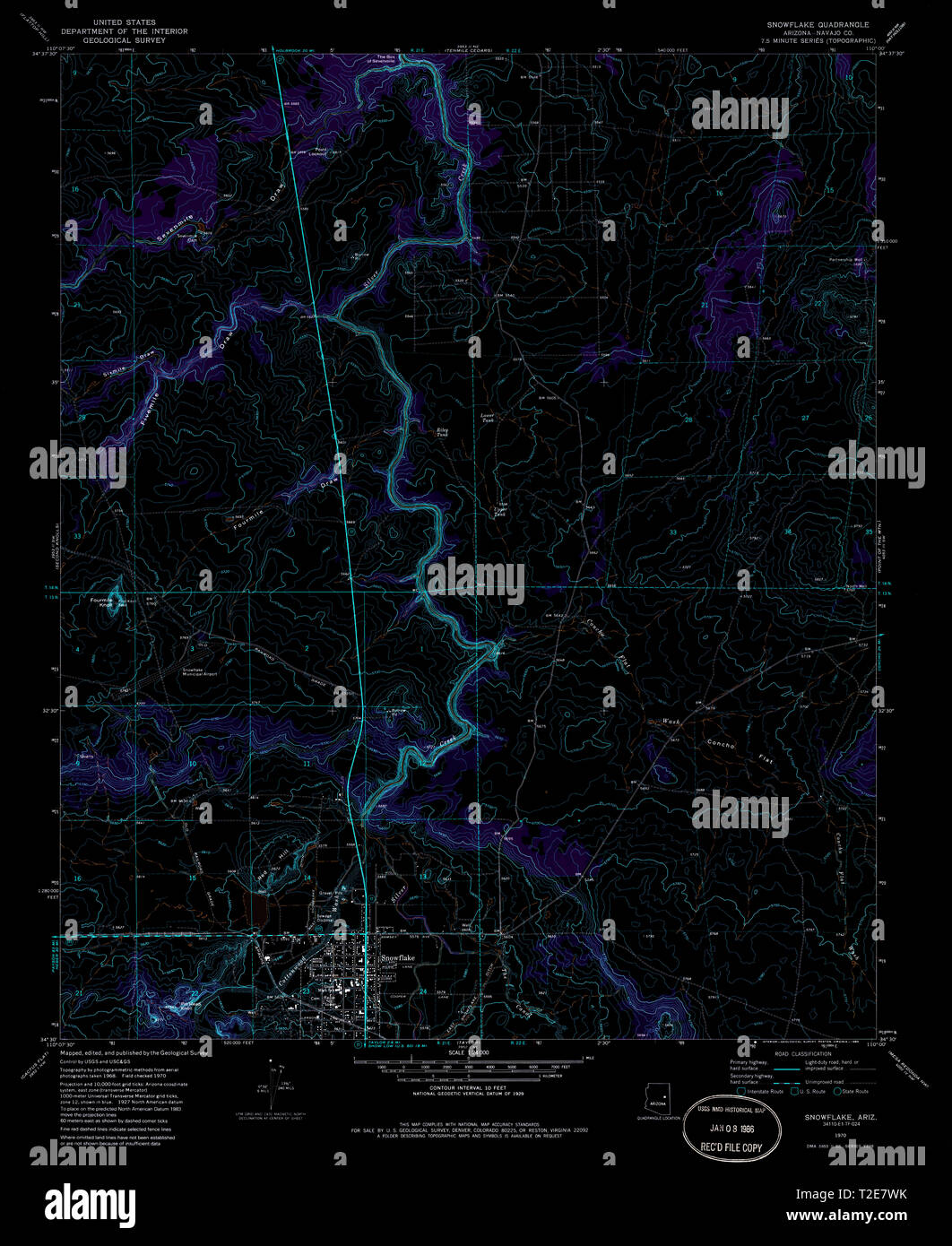 Snowflake arizona map hi-res stock photography and images - Alamy
