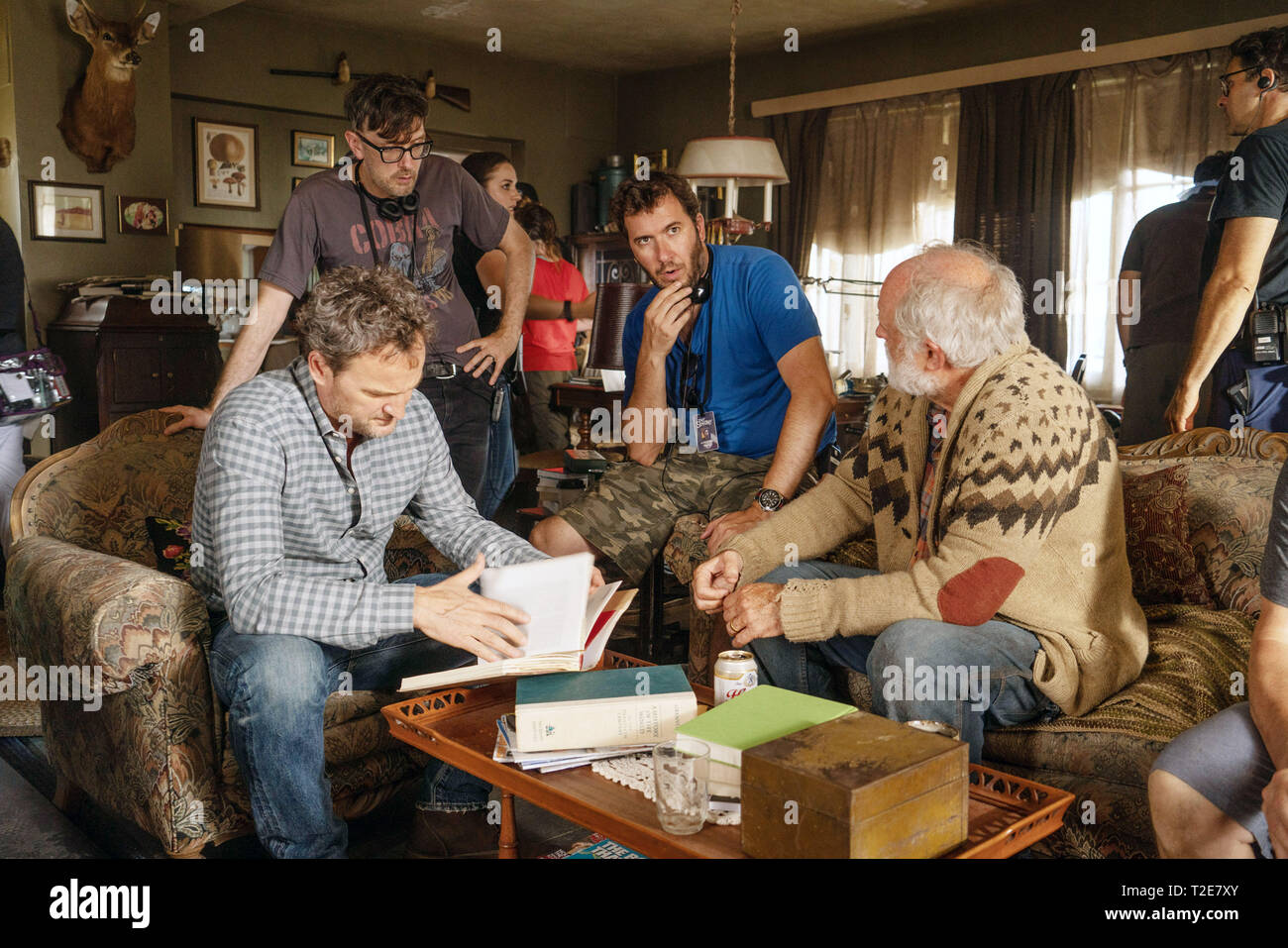 PET SEMATARY, from left: Jason Clarke, director Kevin Kolsch, director ...