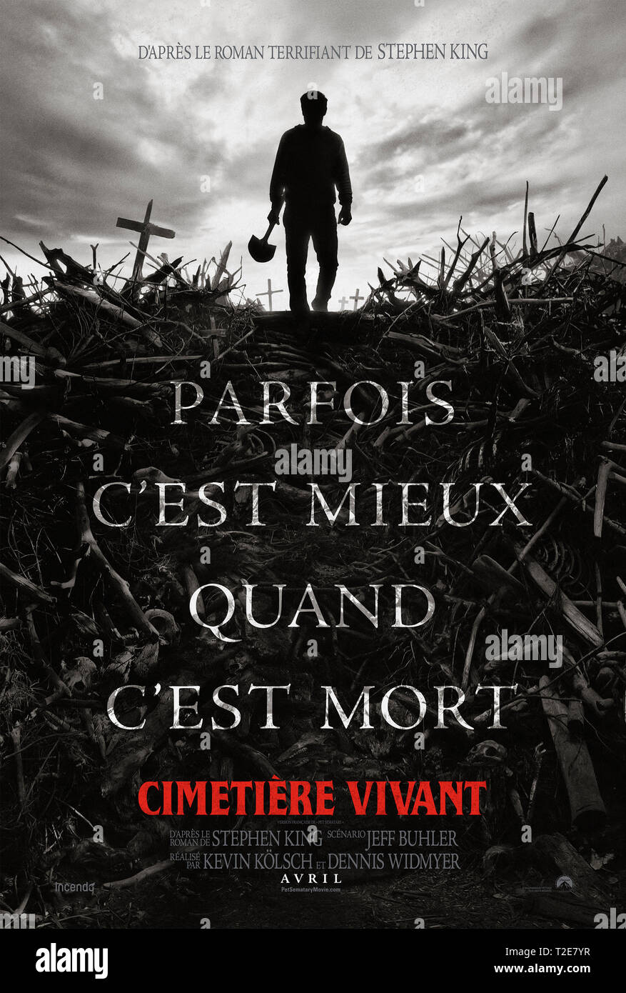 PET SEMATARY, (aka CIMETIERE VIVANT), Canadian poster in French, 2019 ...