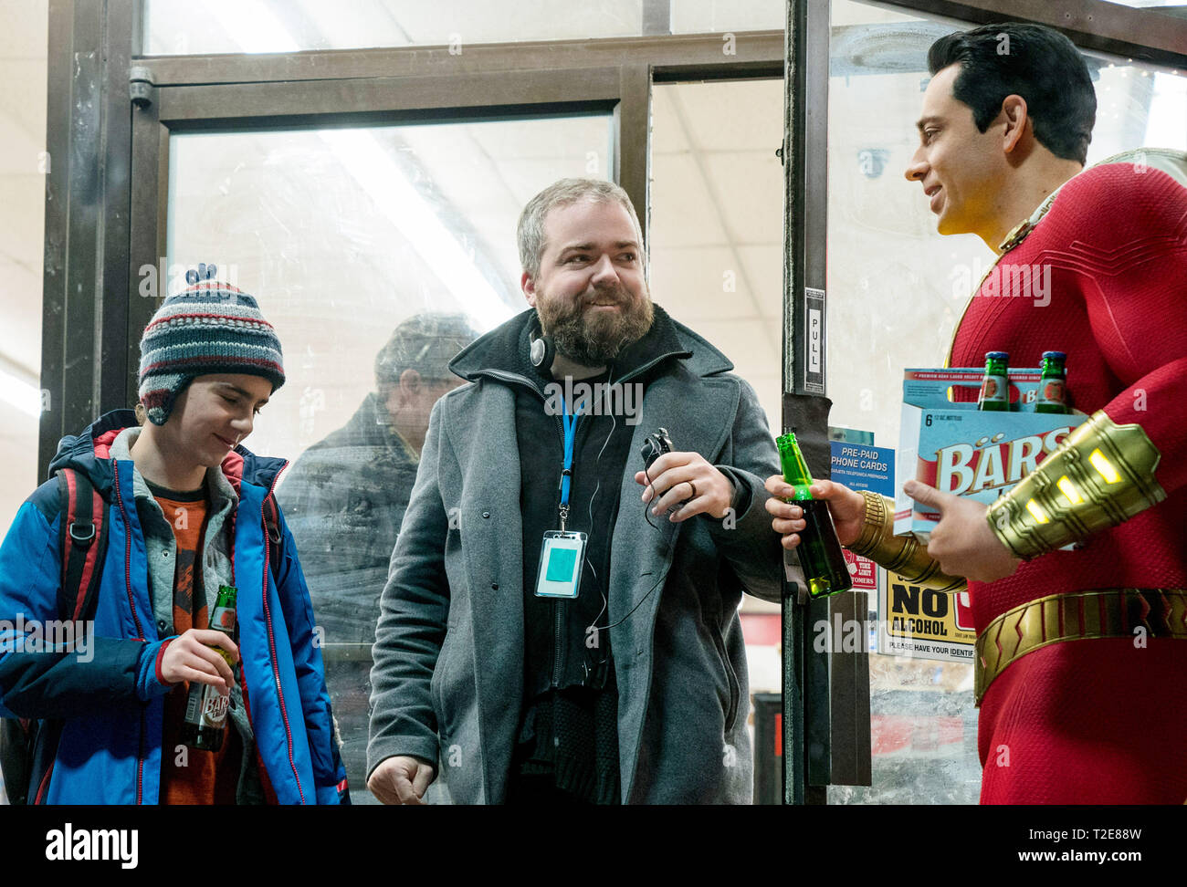 SHAZAM!, from left: Jack Dylan Grazer, Director David F. Sandberg ...