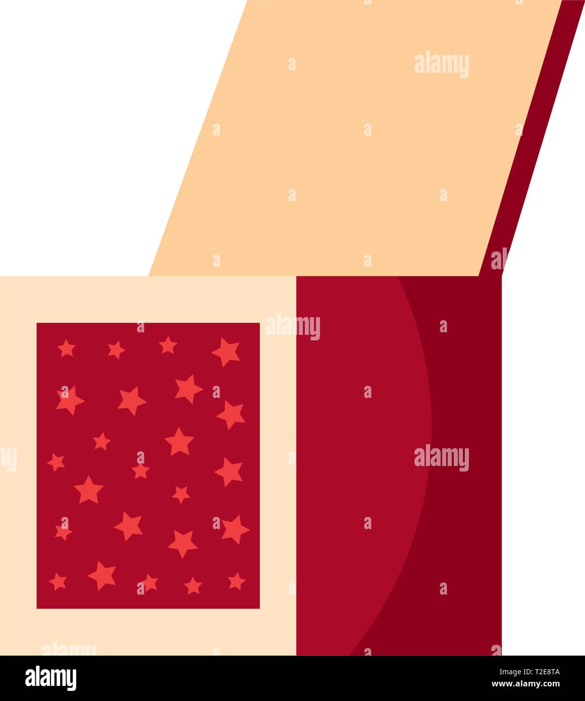 wooden box decoration on white background vector illustration Stock ...