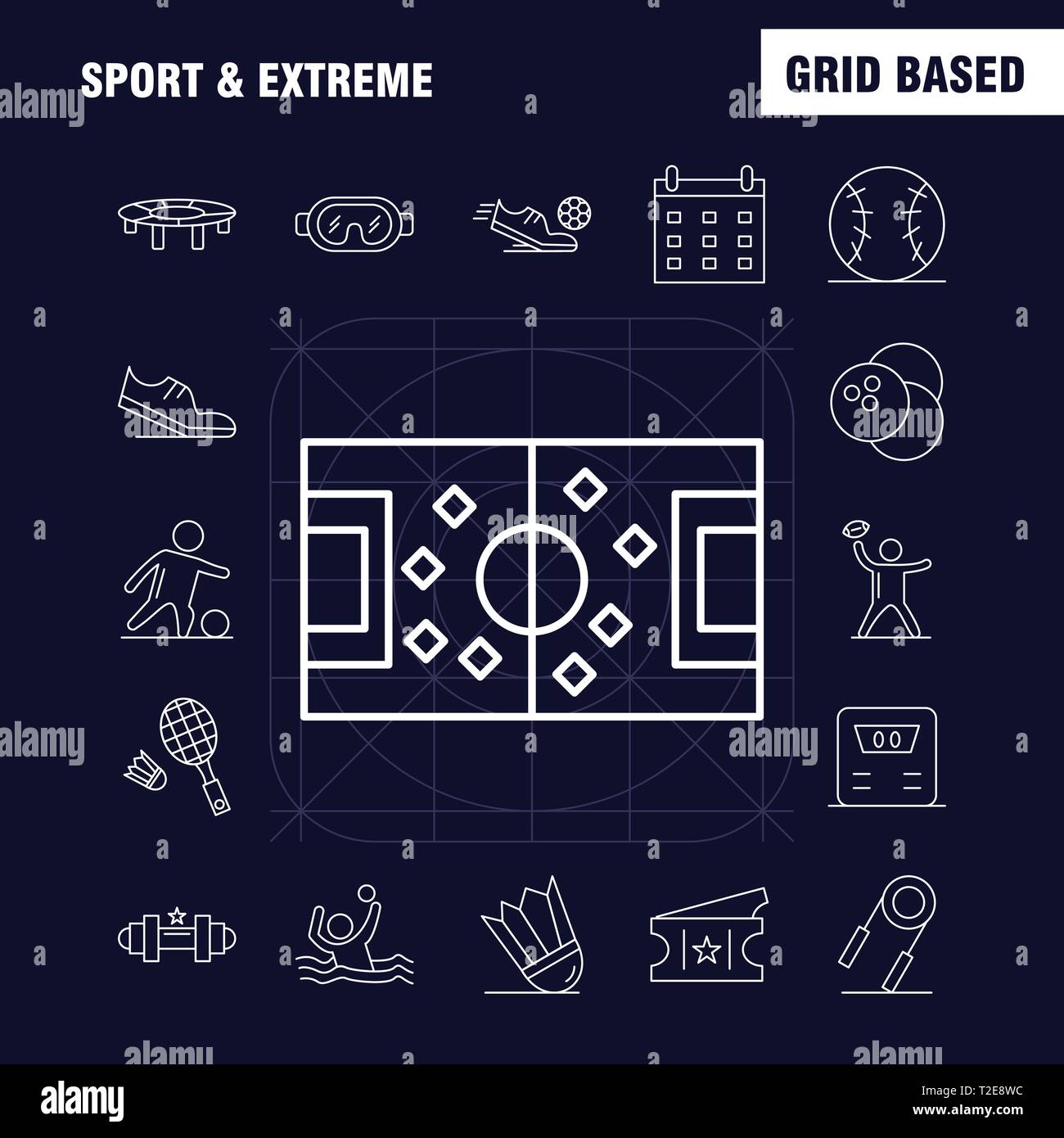 Sport And Extreme Line Icons Set For Infographics, Mobile UX/UI Kit And ...