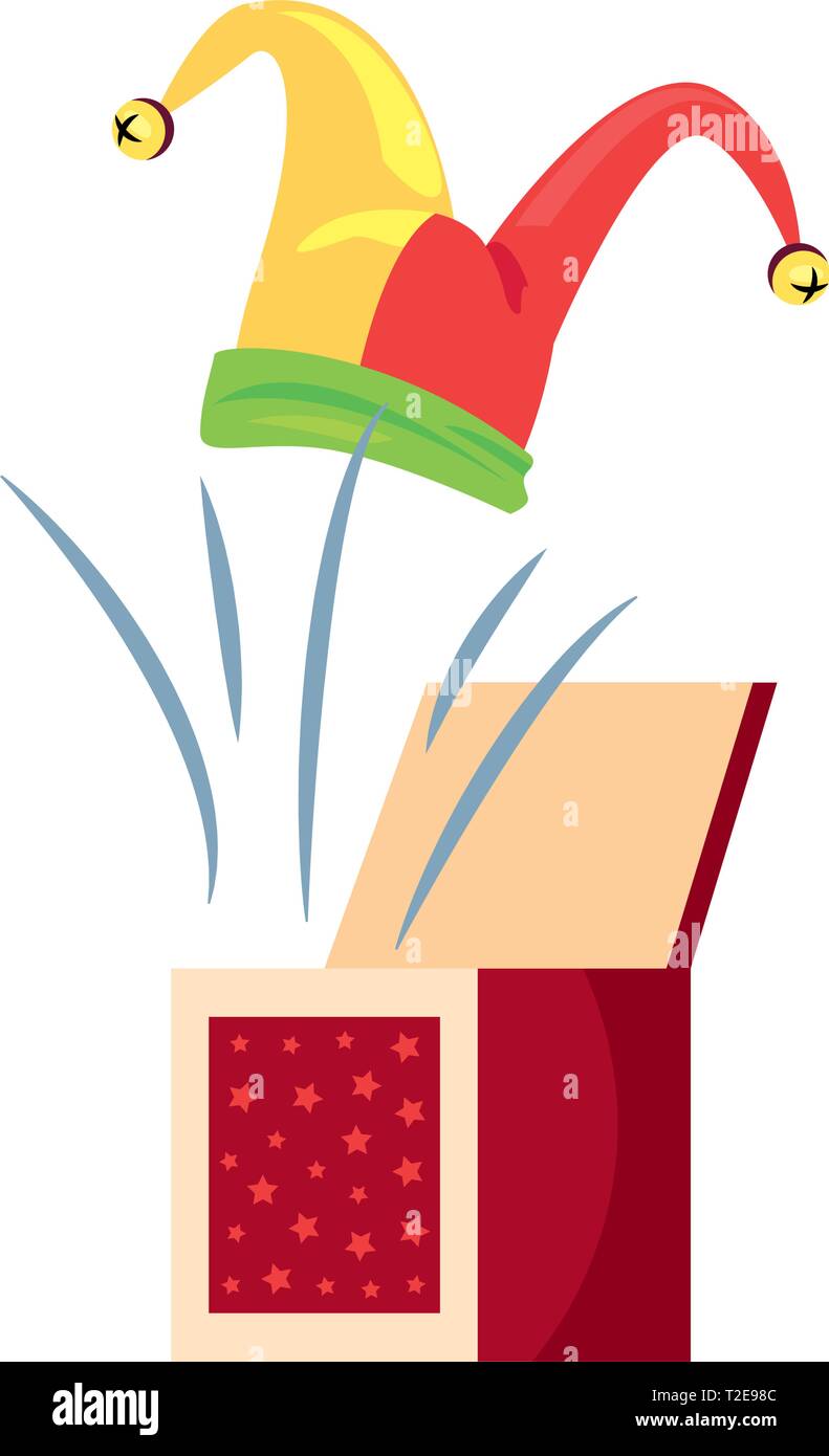 hat and box april fools vector illustration Stock Vector Image & Art ...