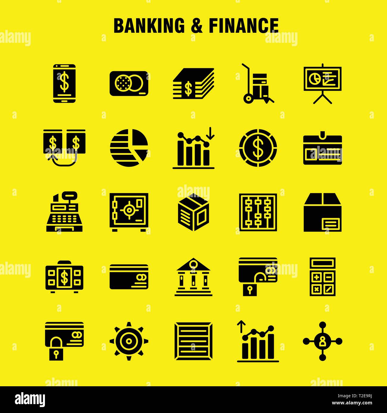 Banking Solid Glyph Icon Pack For Designers And Developers. Icons Of ...