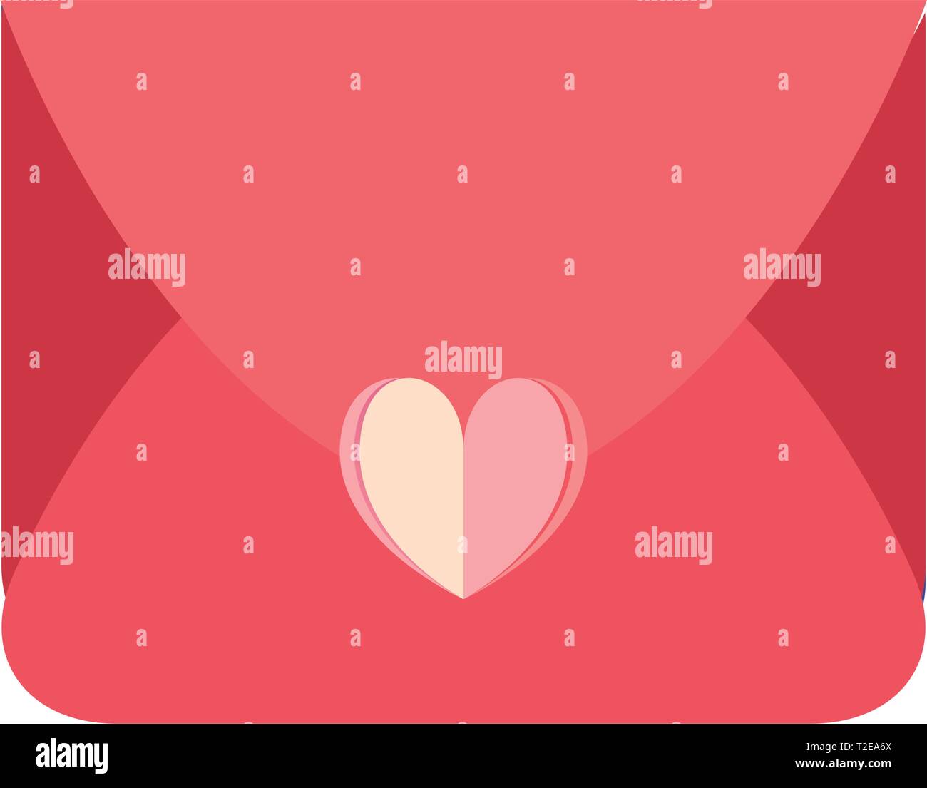 romantic mail love heart message vector illustration Stock Vector Image ...