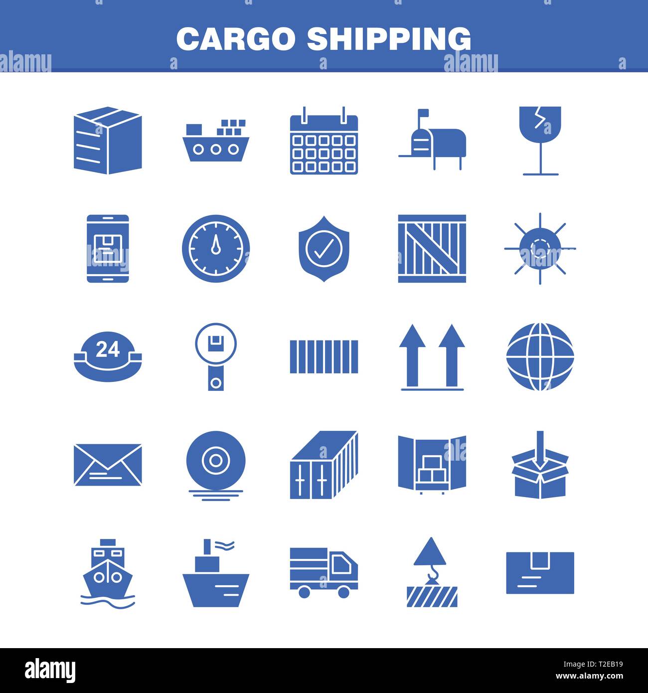 Cargo Shipping Solid Glyph Icon for Web, Print and Mobile UX/UI Kit ...