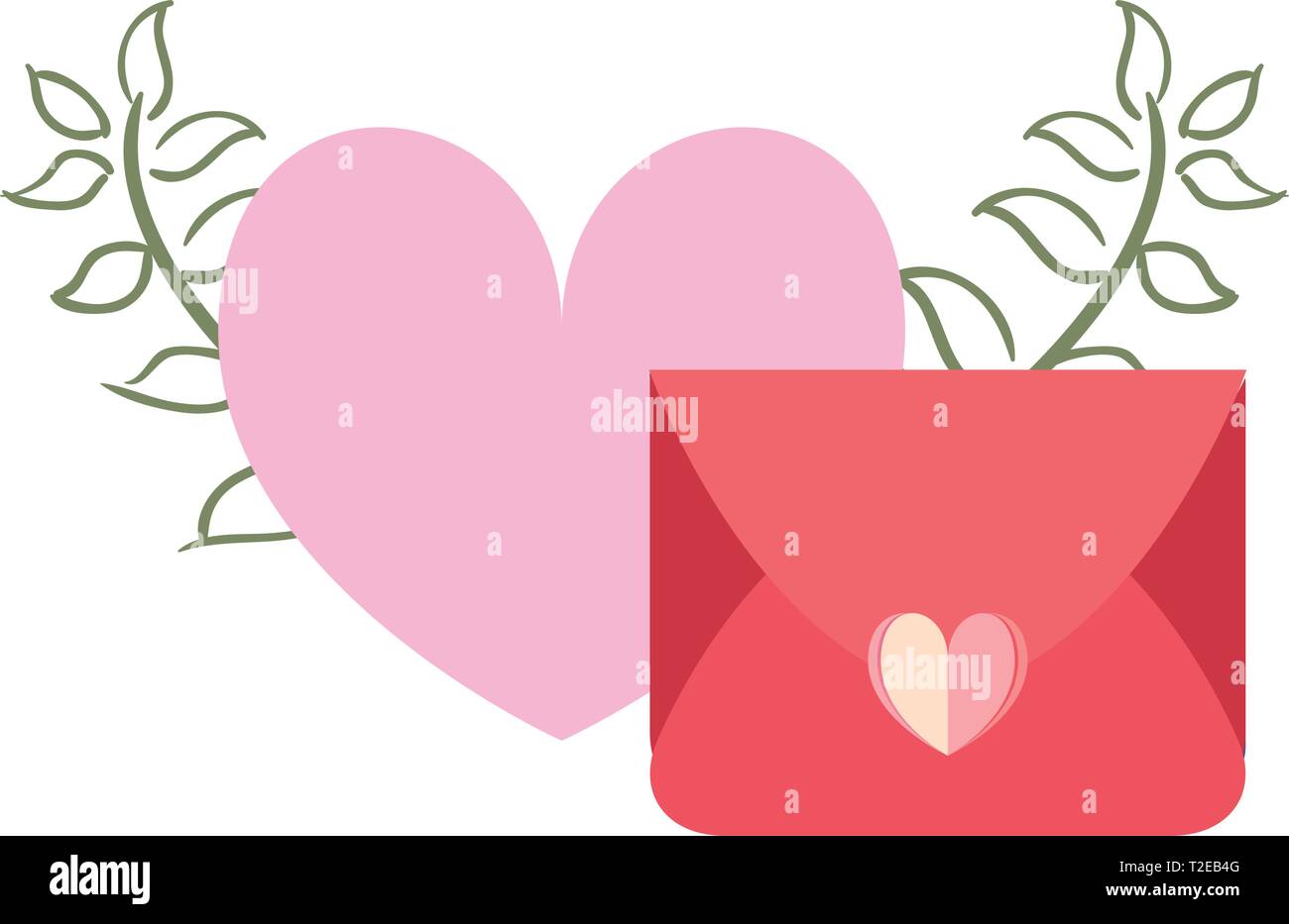 mail message love heart vector illustration design Stock Vector Image ...