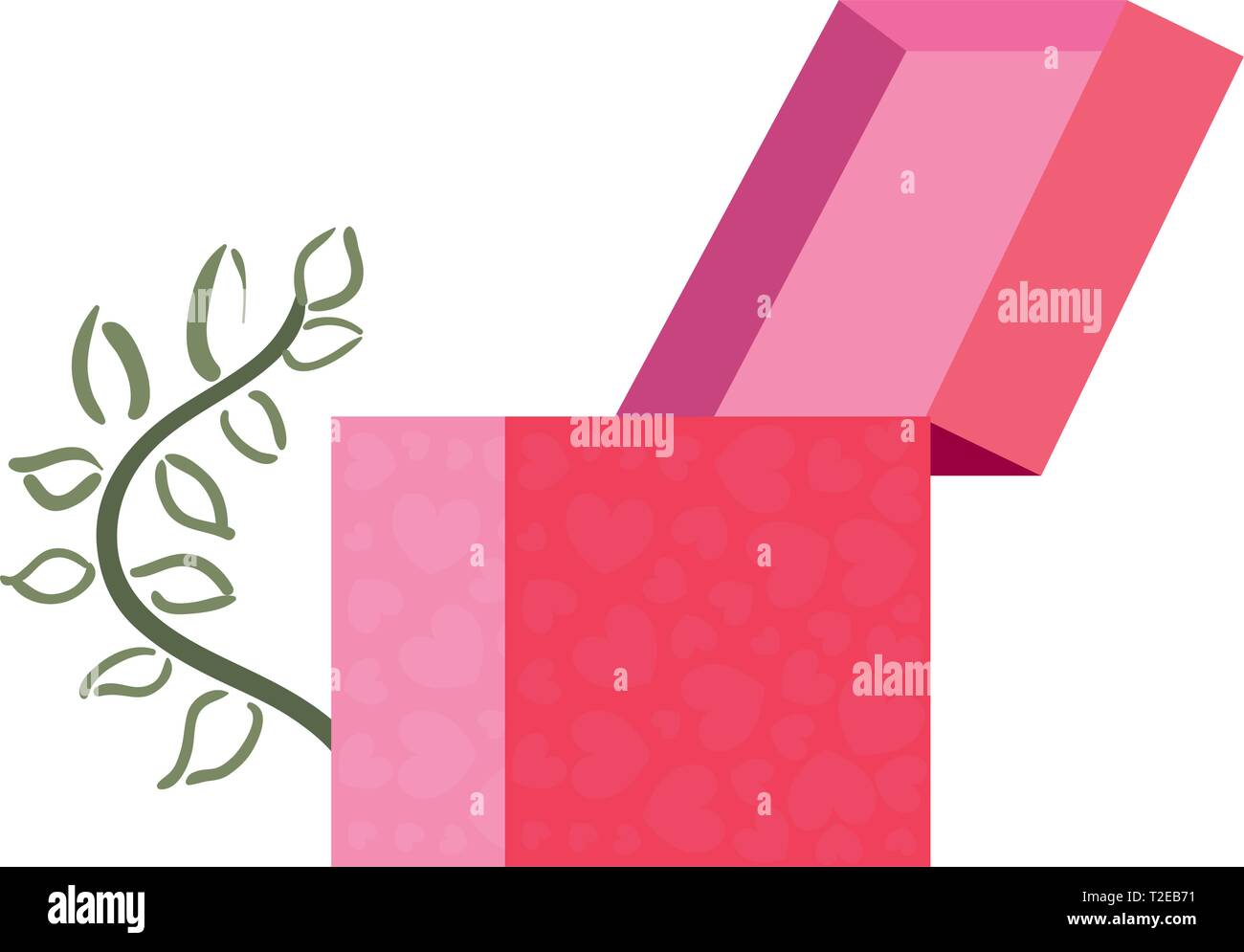 gift box flowers white background vector illustration Stock Vector ...