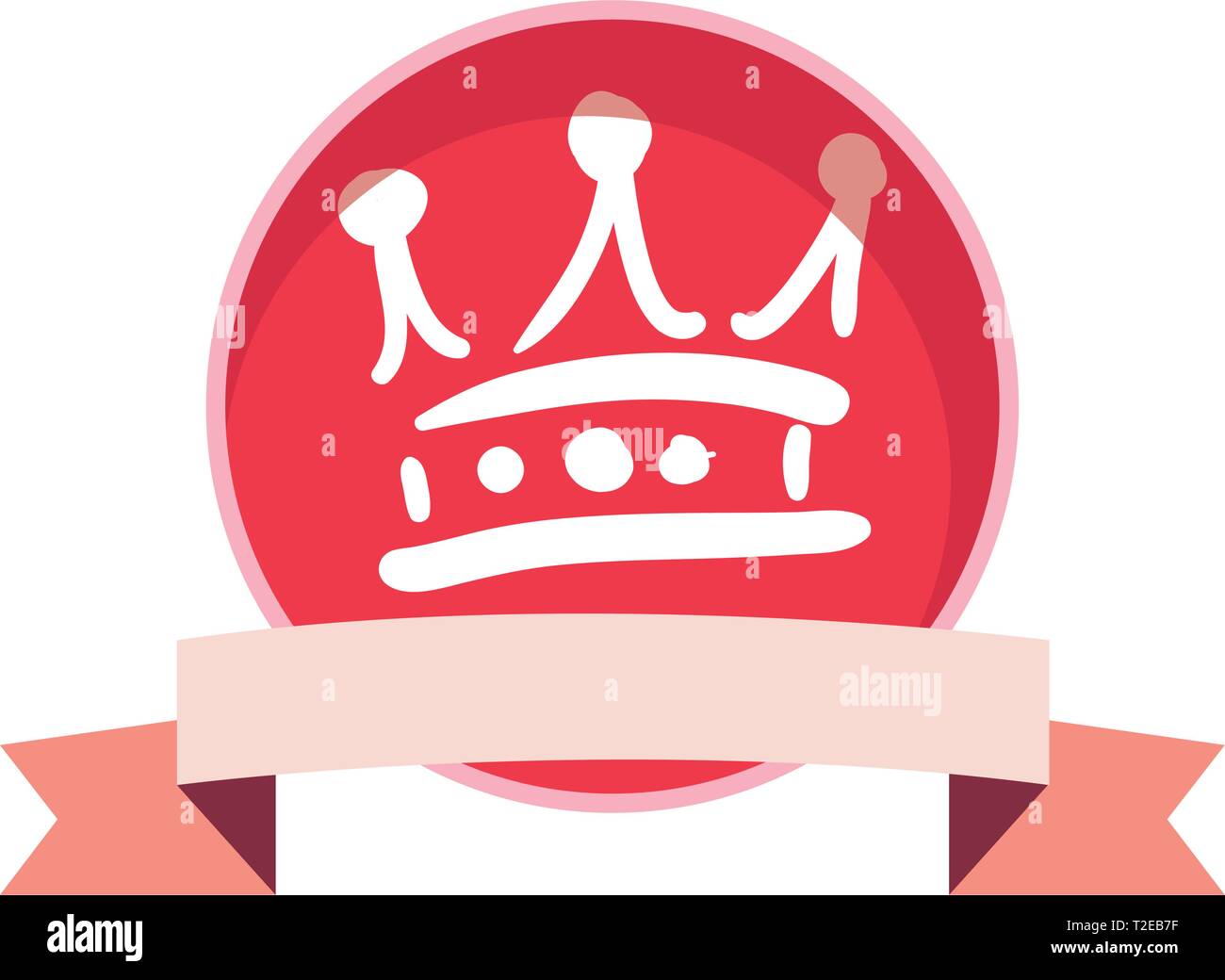 crown luxury ribbon banner vector illustration design Stock Vector ...