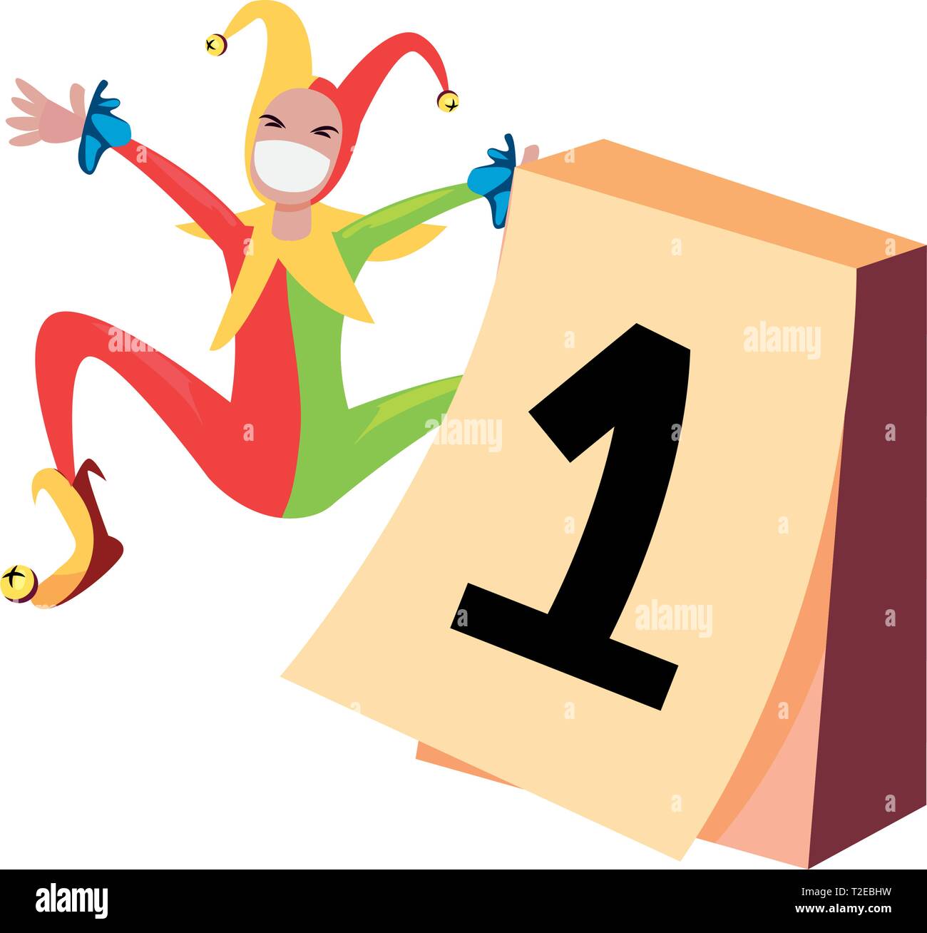 jester comic april fools day vector illustration Stock Vector Image ...