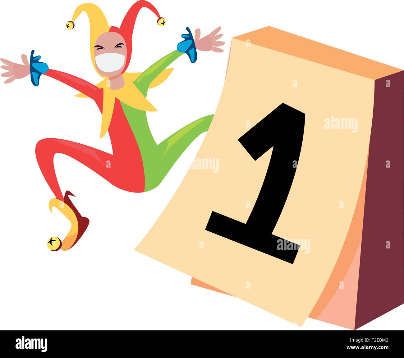 jester comic april fools day vector illustration Stock Vector Image ...