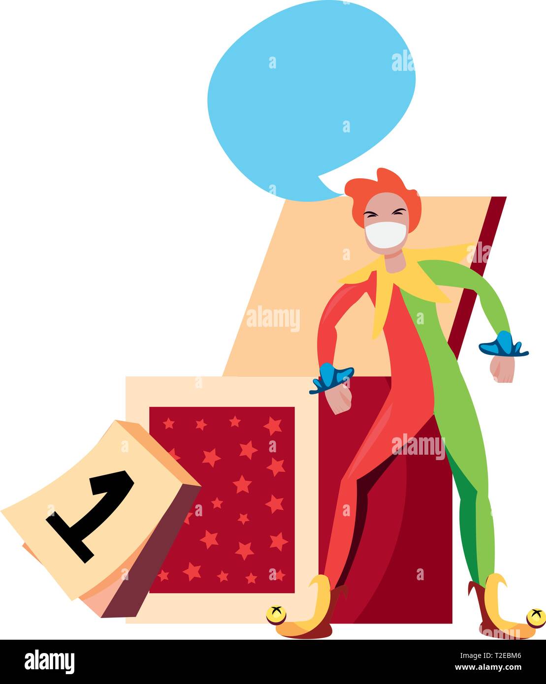 jester comic april fools day vector illustration Stock Vector Image ...