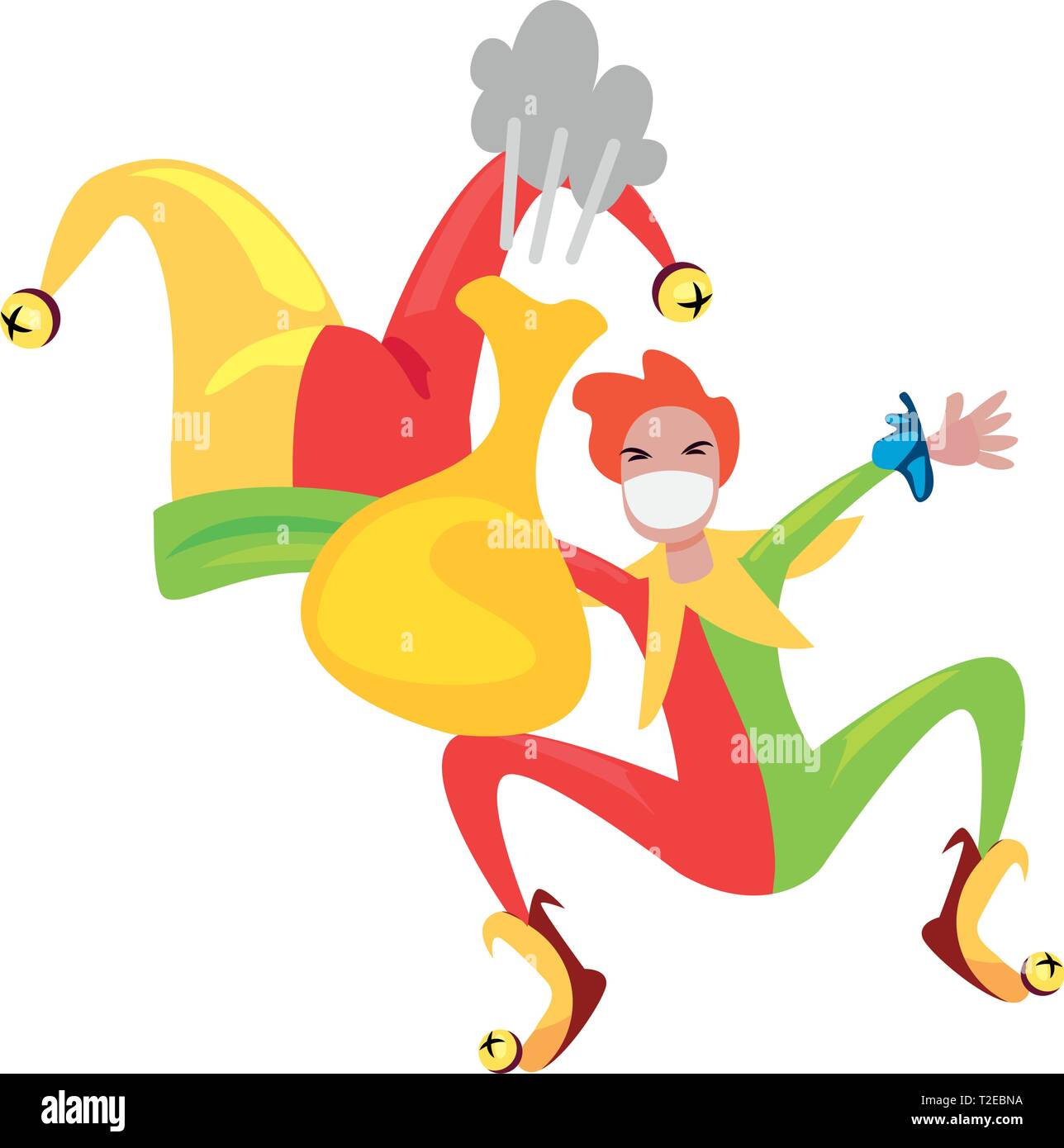 jester cushion hat april fools day vector illustration Stock Vector ...