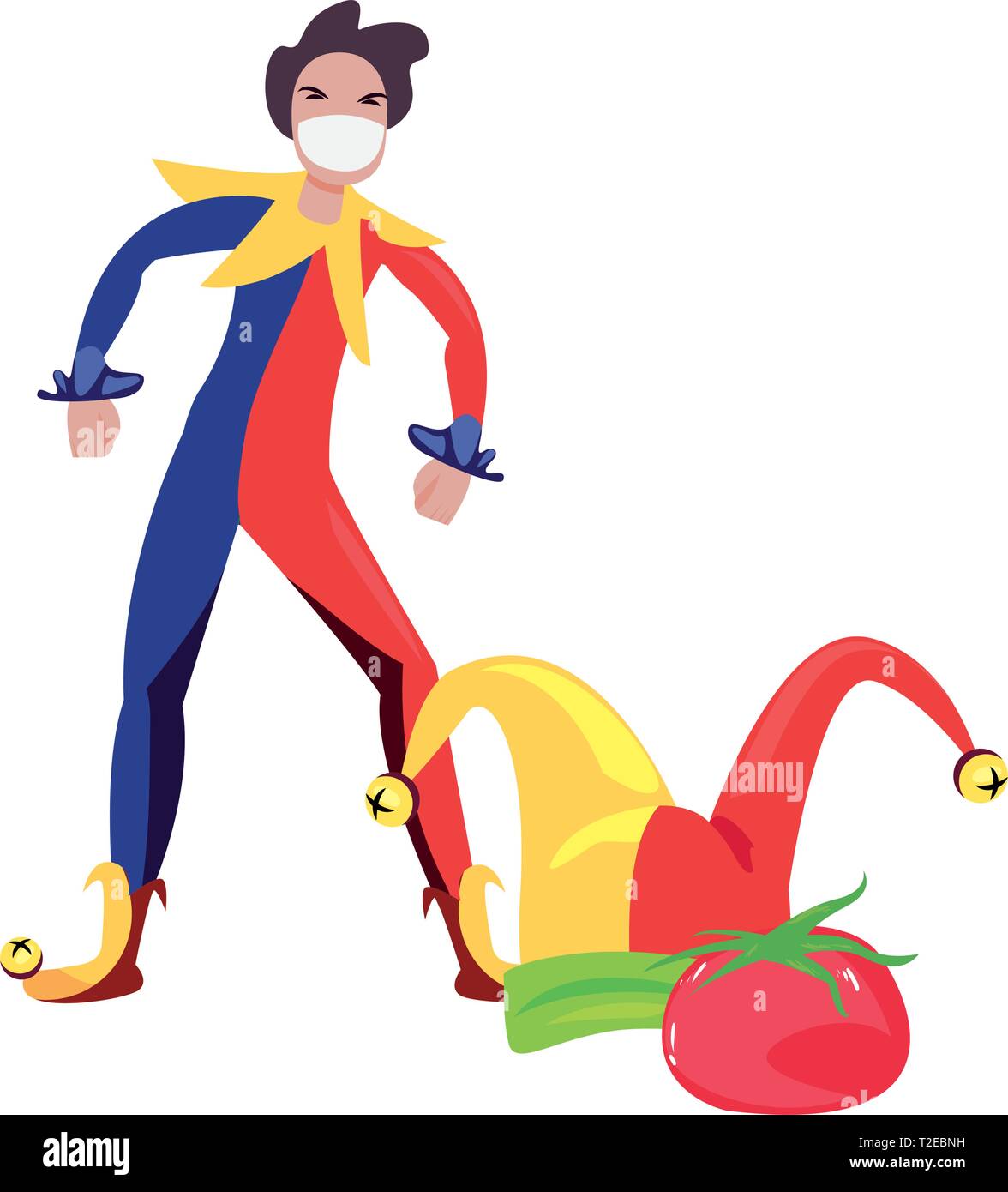 jester hat comic april fools day vector illustration Stock Vector Image ...