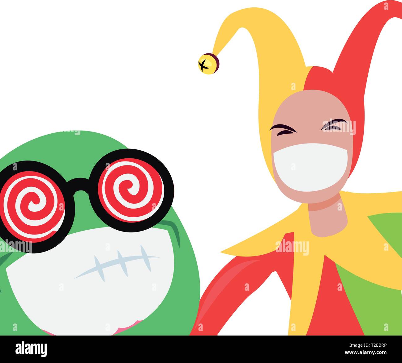 jester emoji comic april fools day vector illustration Stock Vector ...