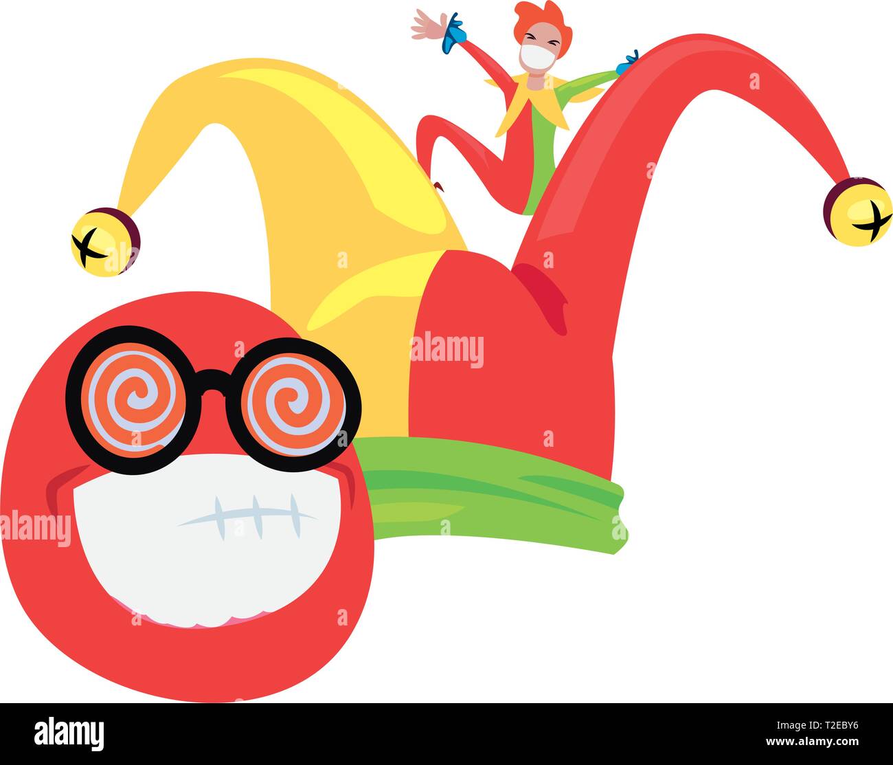 jester emoji hat april fools day vector illustration Stock Vector Image ...