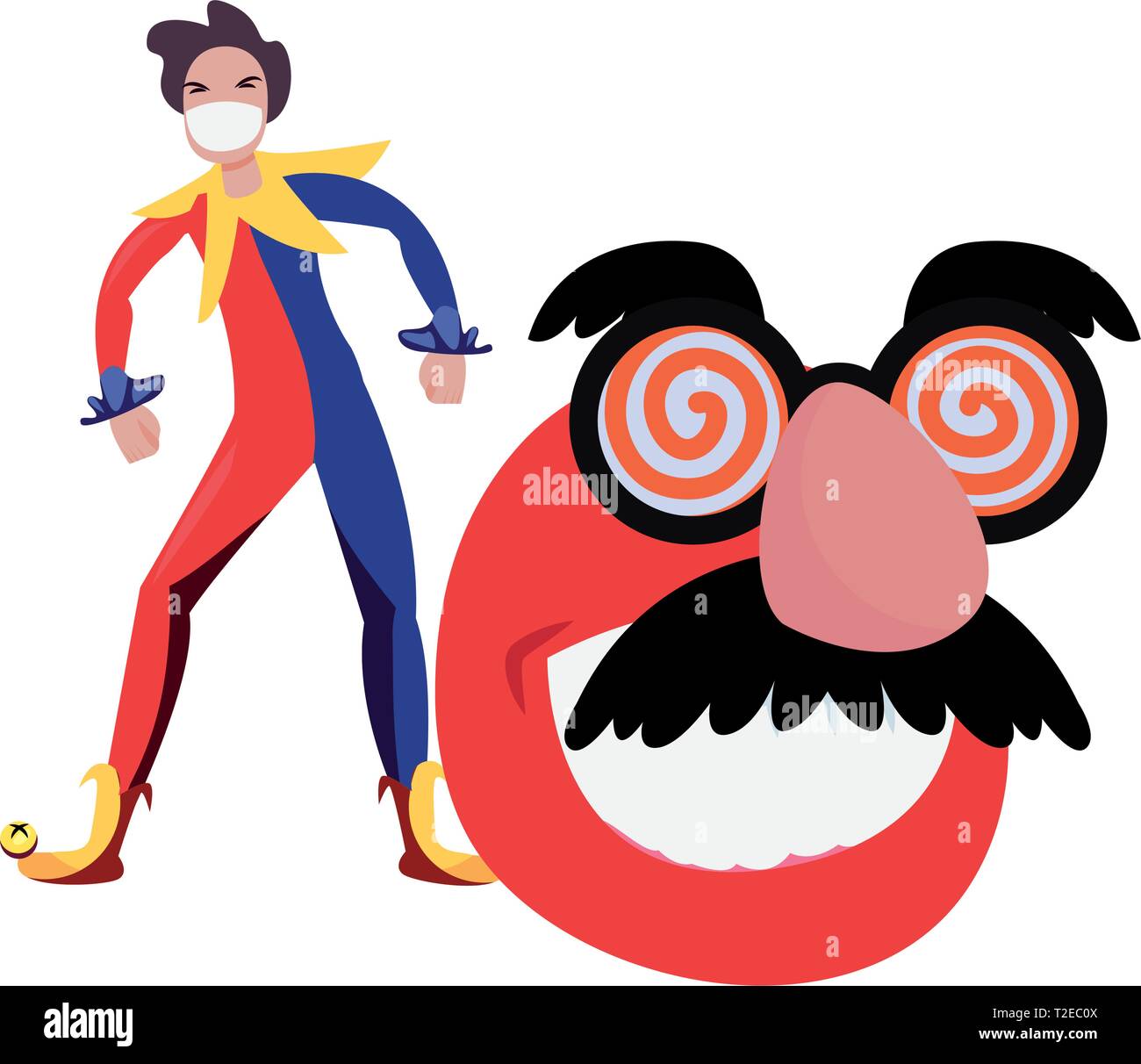 jester emoji april fools day vector illustration Stock Vector Image ...