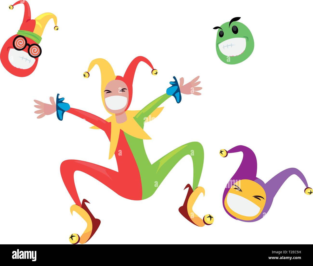 jester comic april fools day vector illustration Stock Vector Image ...