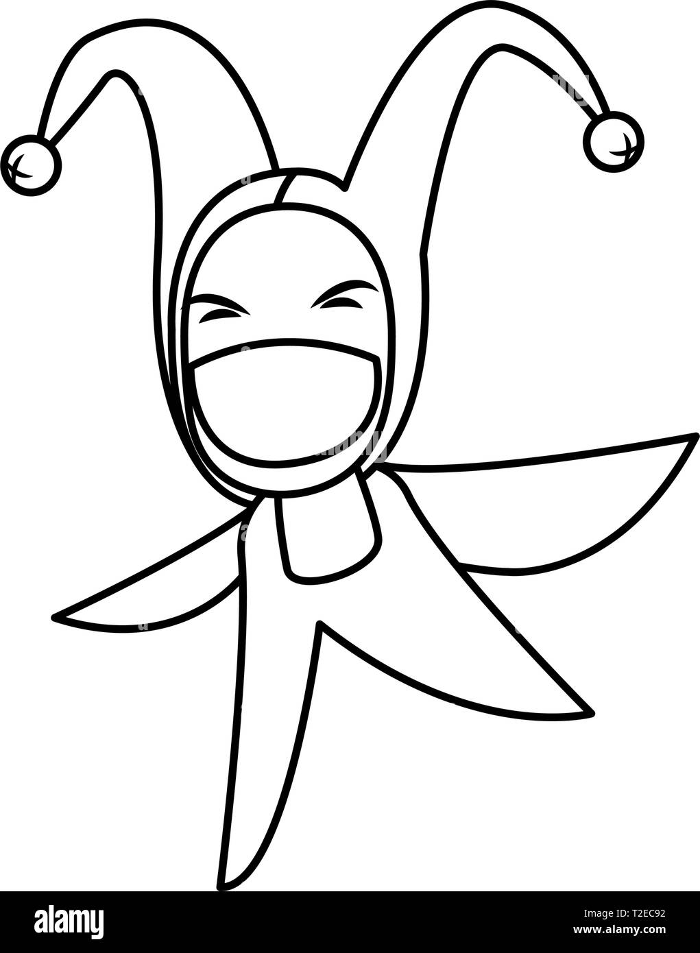 cheerful jester comic april fools day vector illustration Stock Vector ...