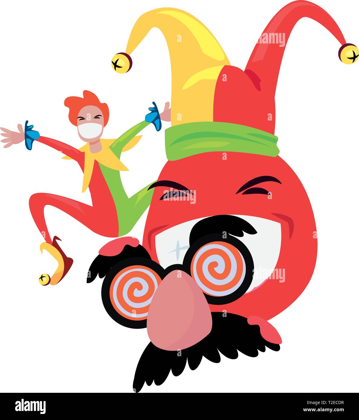 jester emoji april fools day vector illustration Stock Vector Image ...