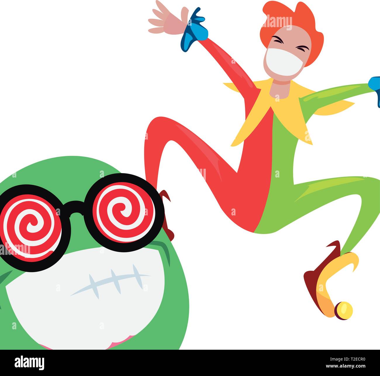 jester comic april fools day vector illustration Stock Vector Image ...