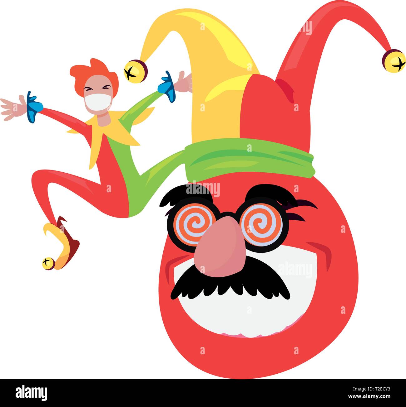 jester emoji april fools day vector illustration Stock Vector Image ...