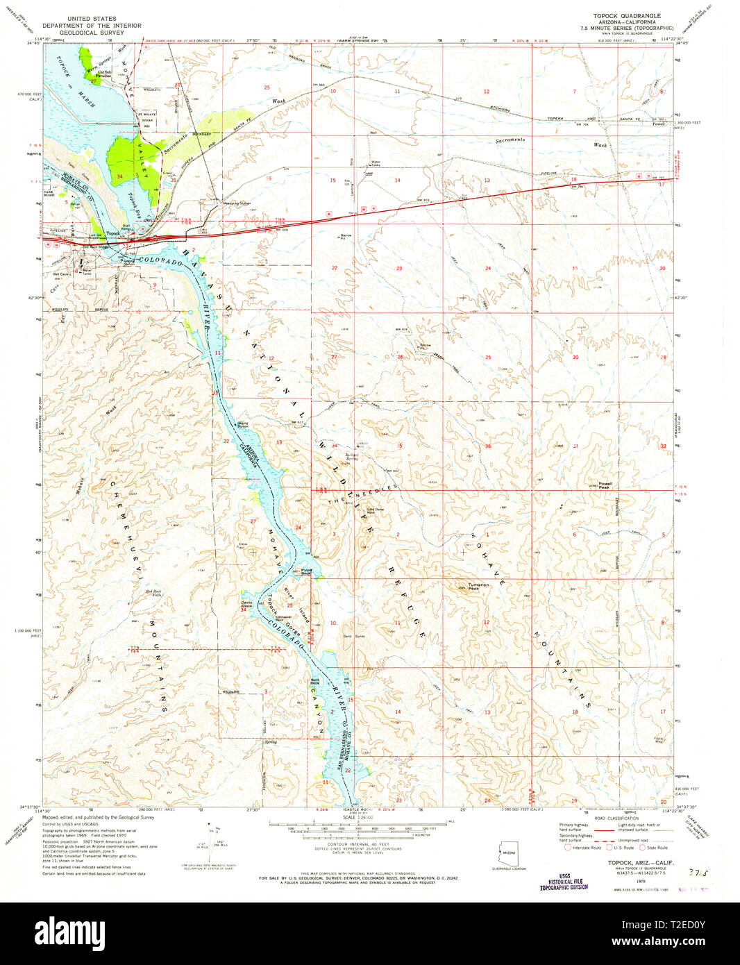 Map of topock hi-res stock photography and images - Alamy