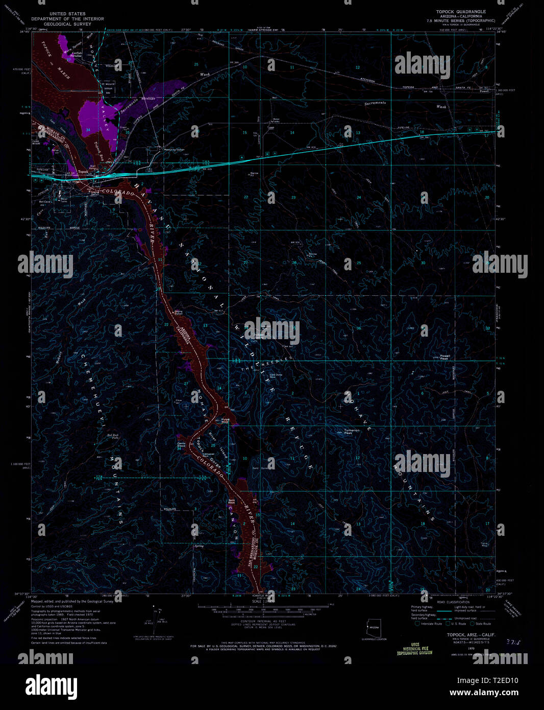 Topock arizona map hi-res stock photography and images - Alamy