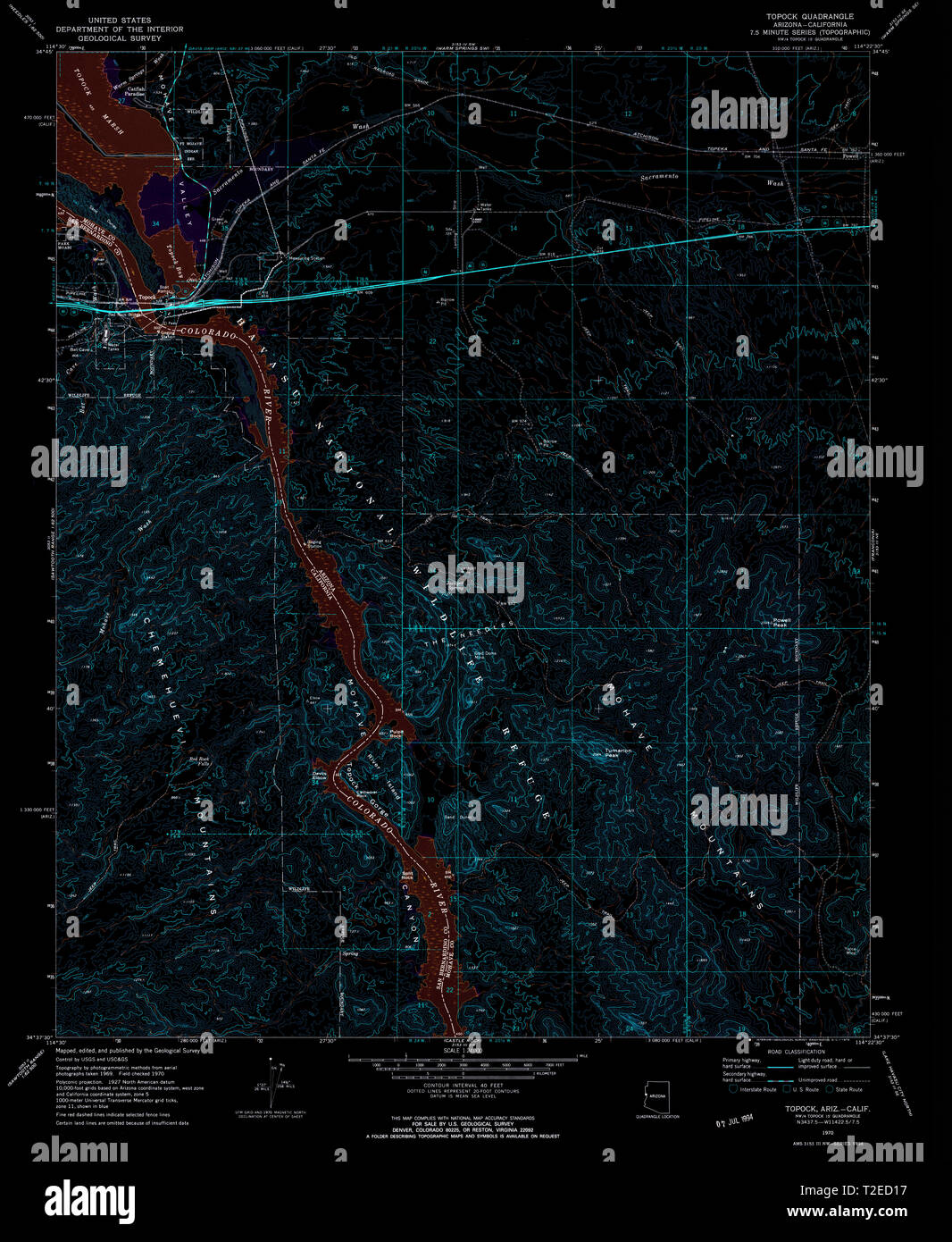 Map of topock hi-res stock photography and images - Alamy