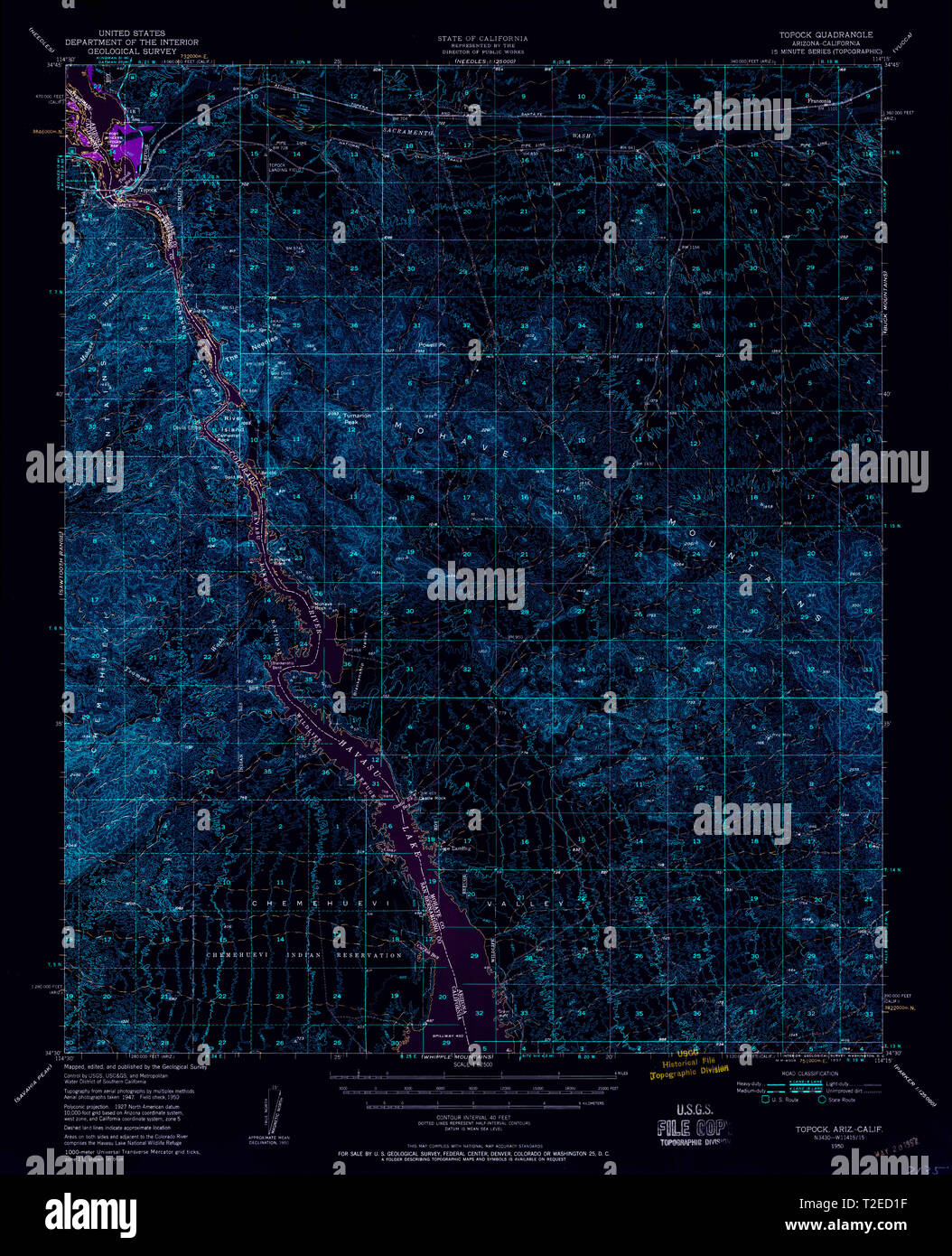 Topock map hi-res stock photography and images - Alamy