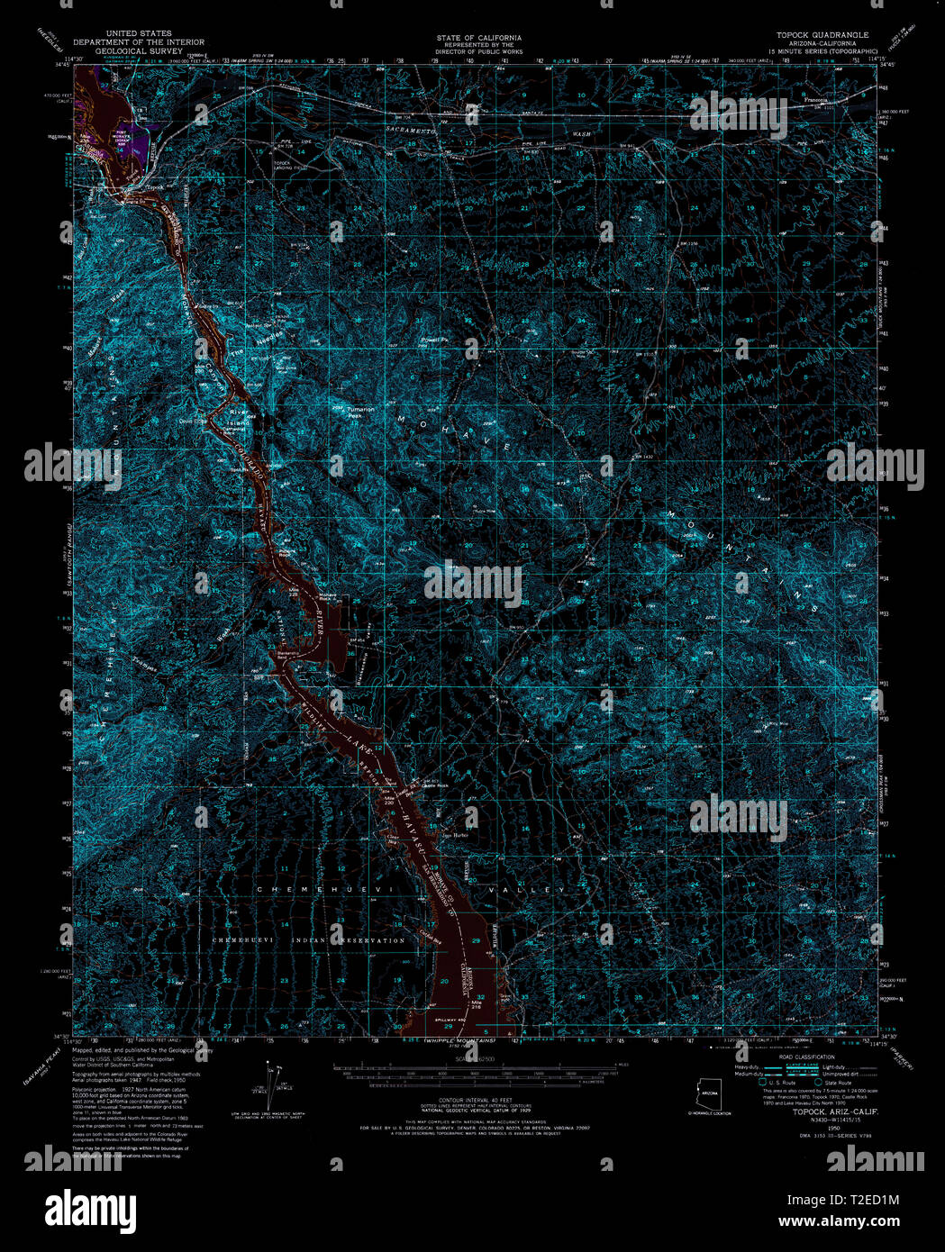 Map of topock hi-res stock photography and images - Alamy