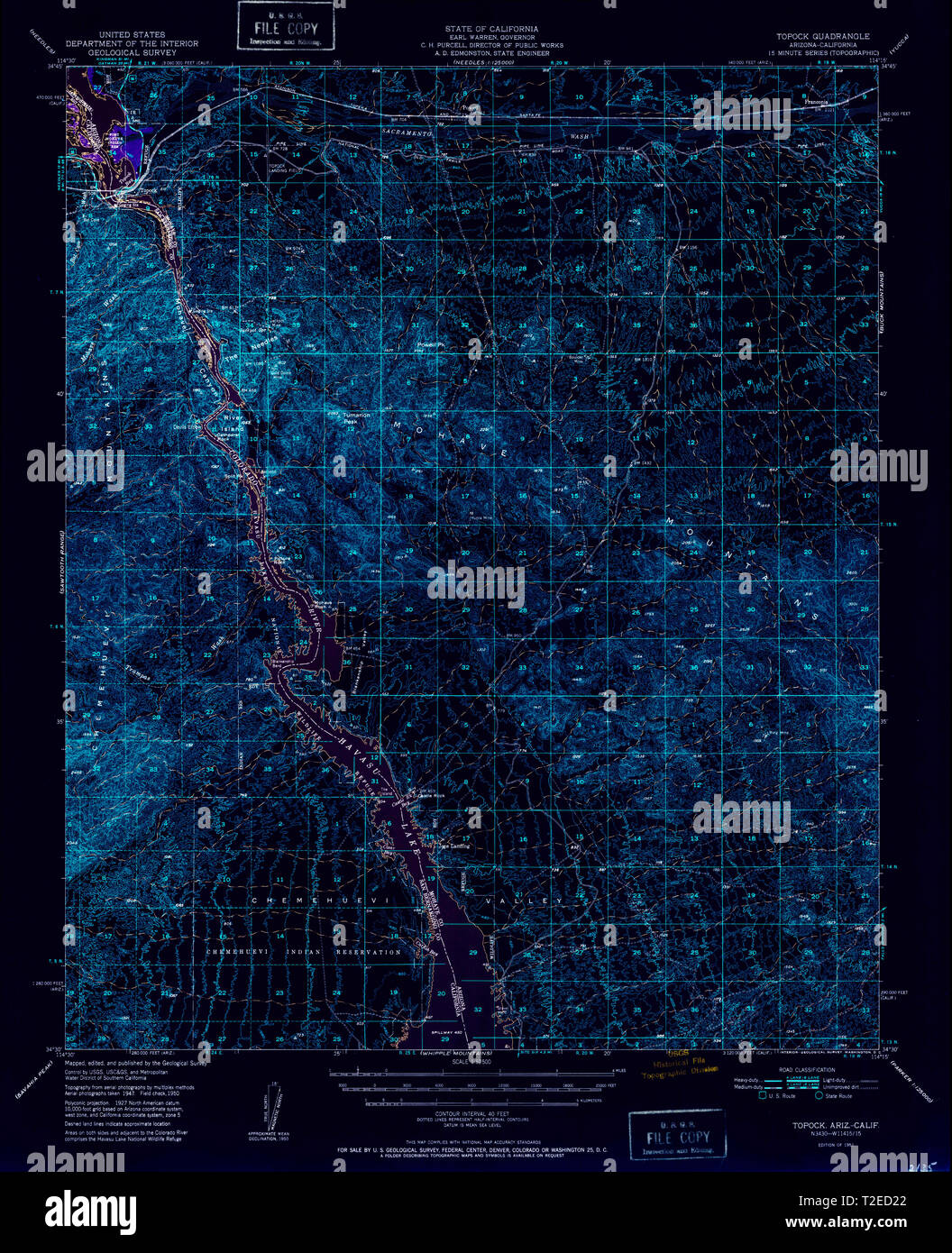 Topock map hi-res stock photography and images - Alamy