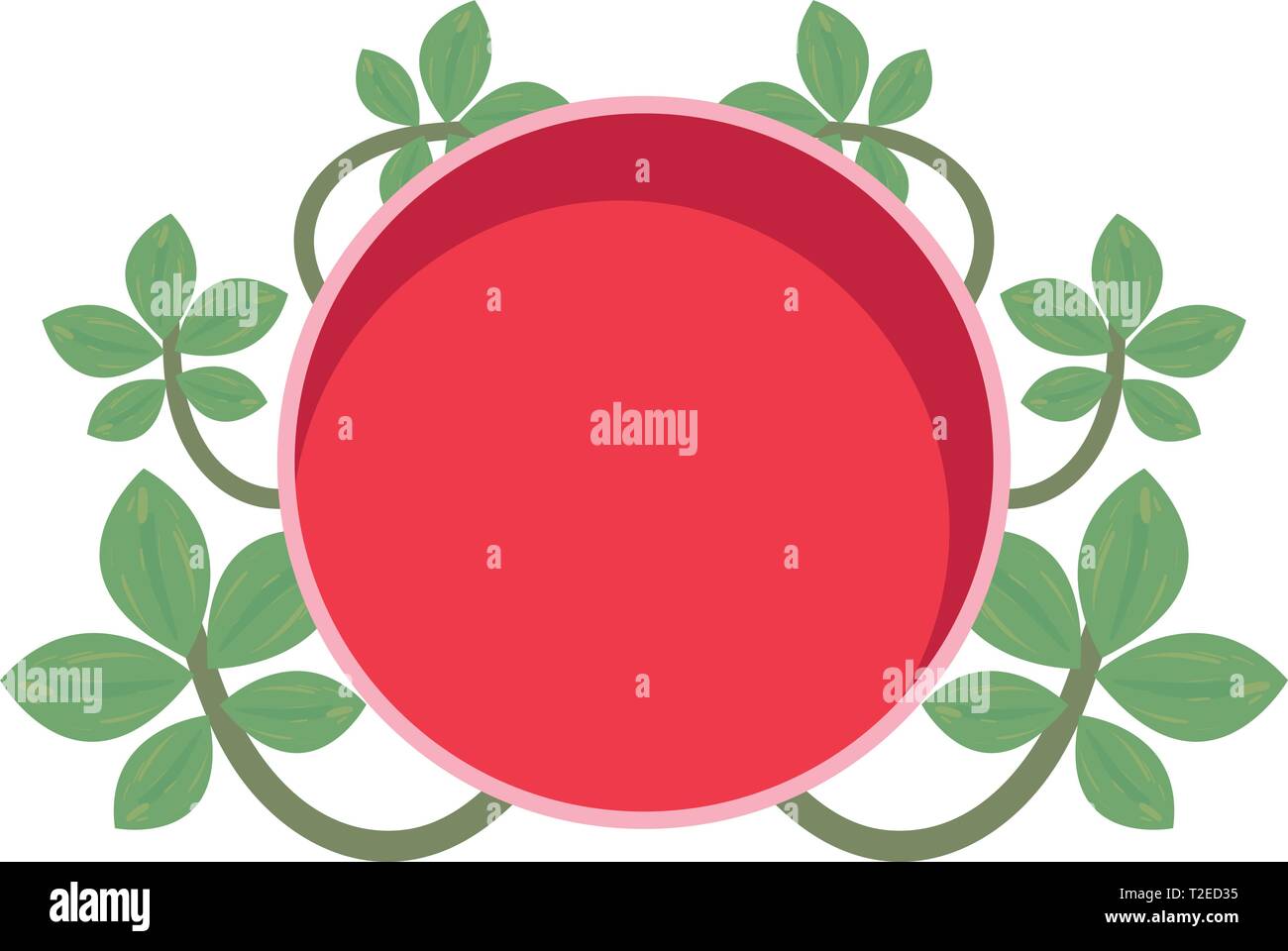 flowers badge decoration empty template vector illustration Stock ...