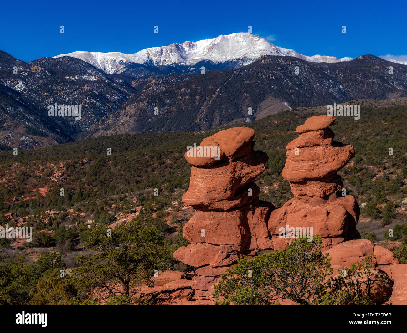 Red Rock twins Stock Photo - Alamy
