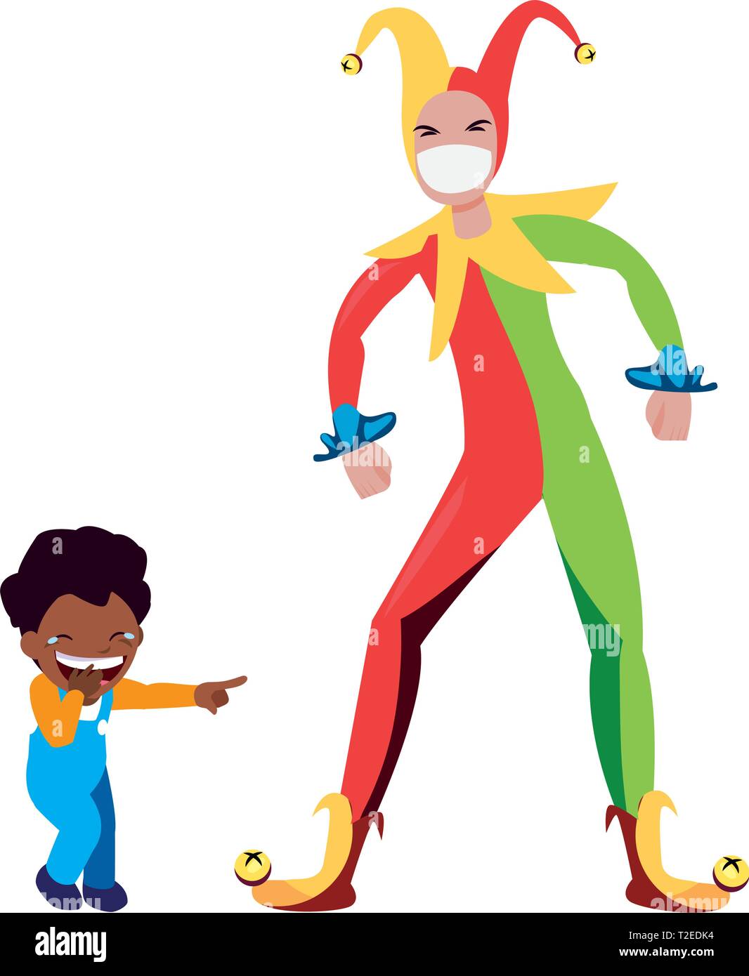 boy jester april fools day vector illustration Stock Vector Image & Art ...