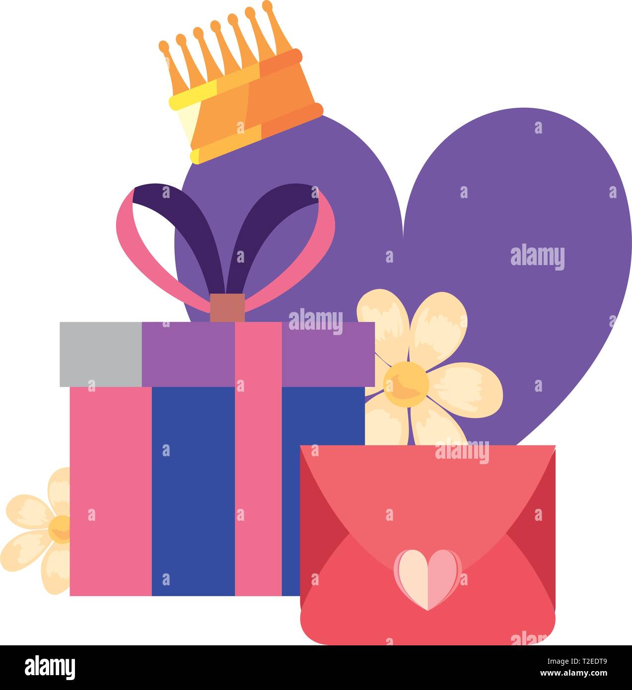 gift box surprise mail white background vector illustration Stock ...
