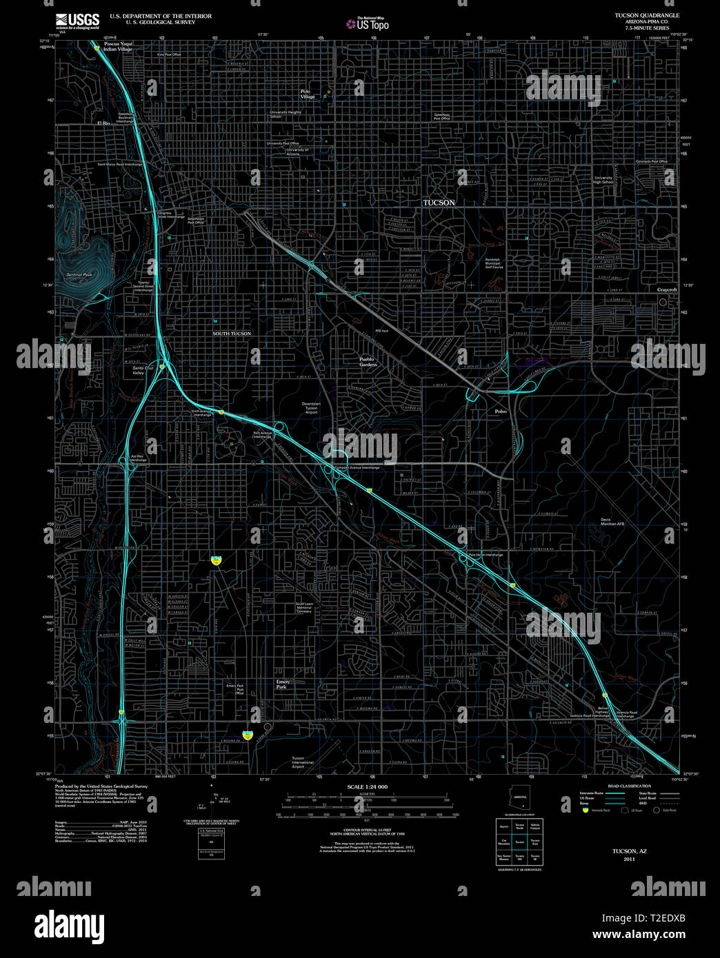 Tucson maps hi-res stock photography and images - Alamy