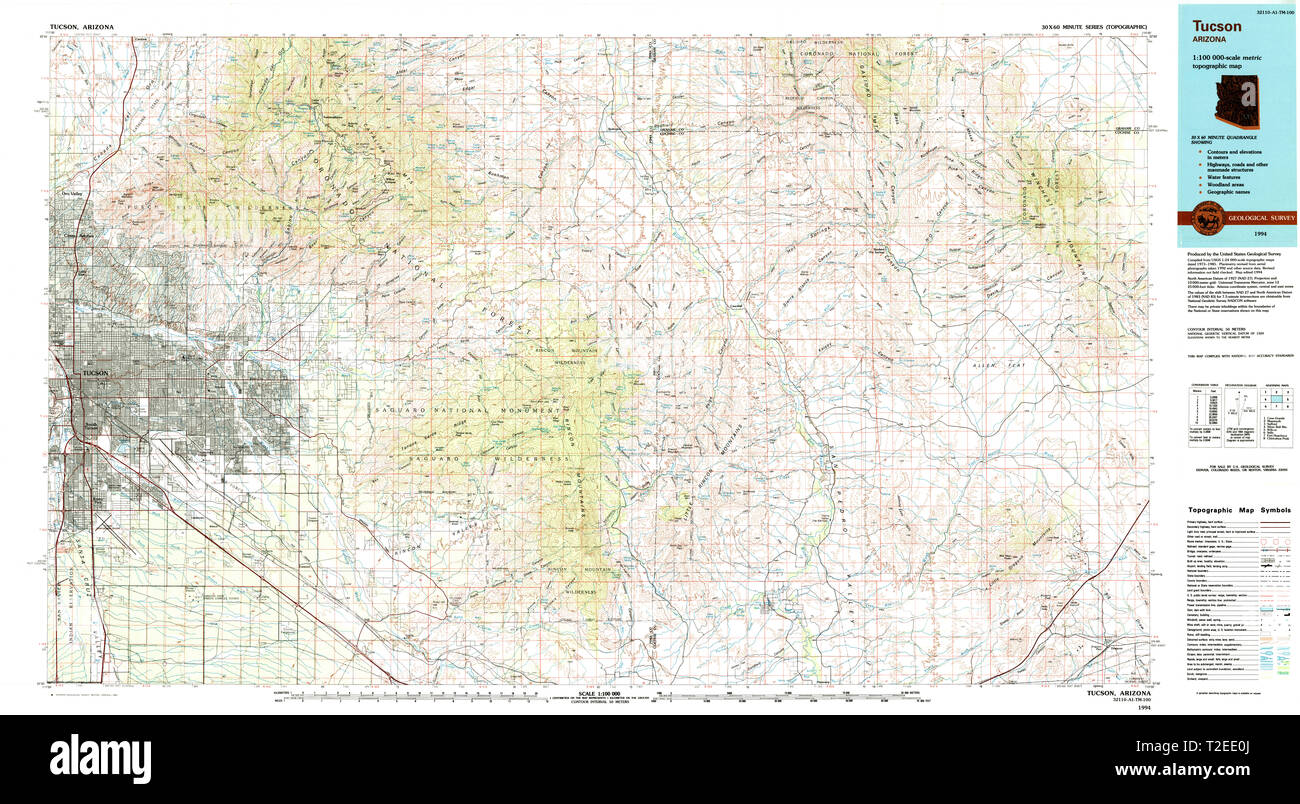 Tucson maps hi-res stock photography and images - Alamy