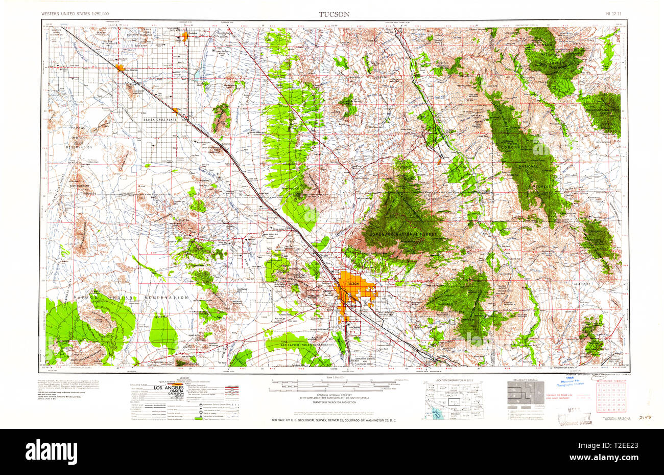 Tucson maps hi-res stock photography and images - Alamy