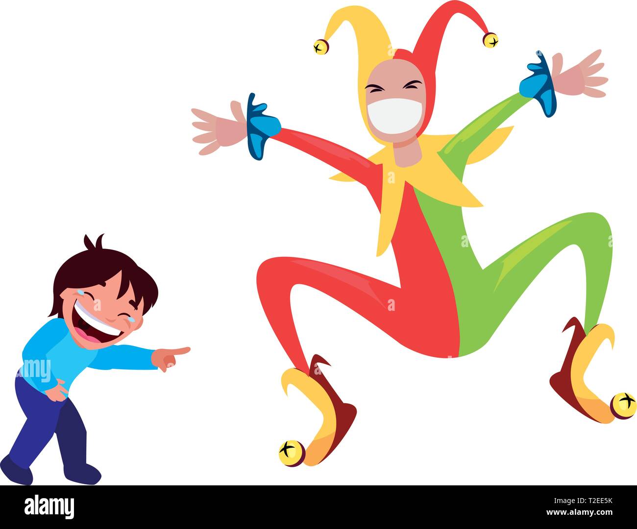 boy jester april fools day vector illustration Stock Vector Image & Art ...