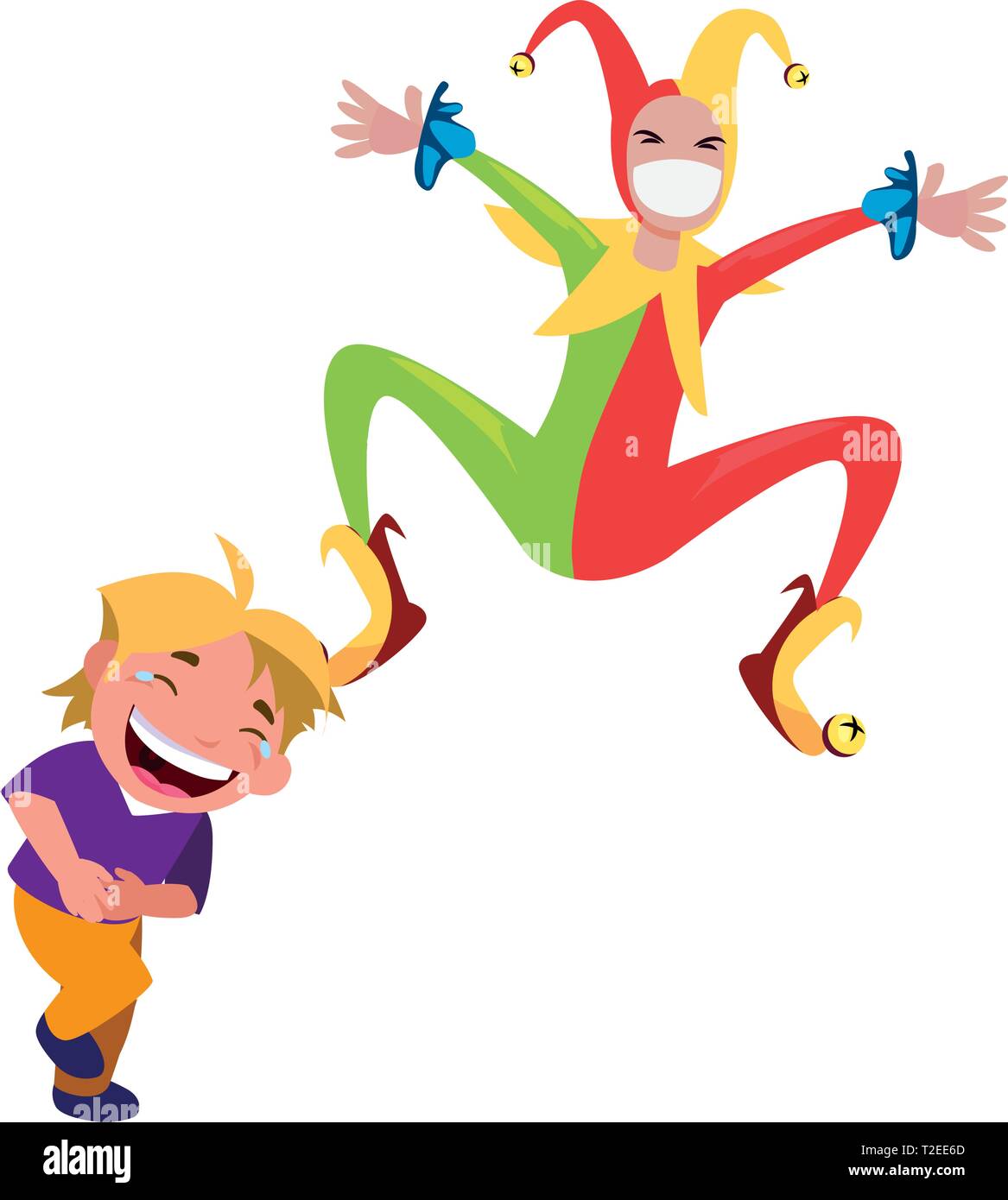 boy jester april fools day vector illustration Stock Vector Image & Art ...