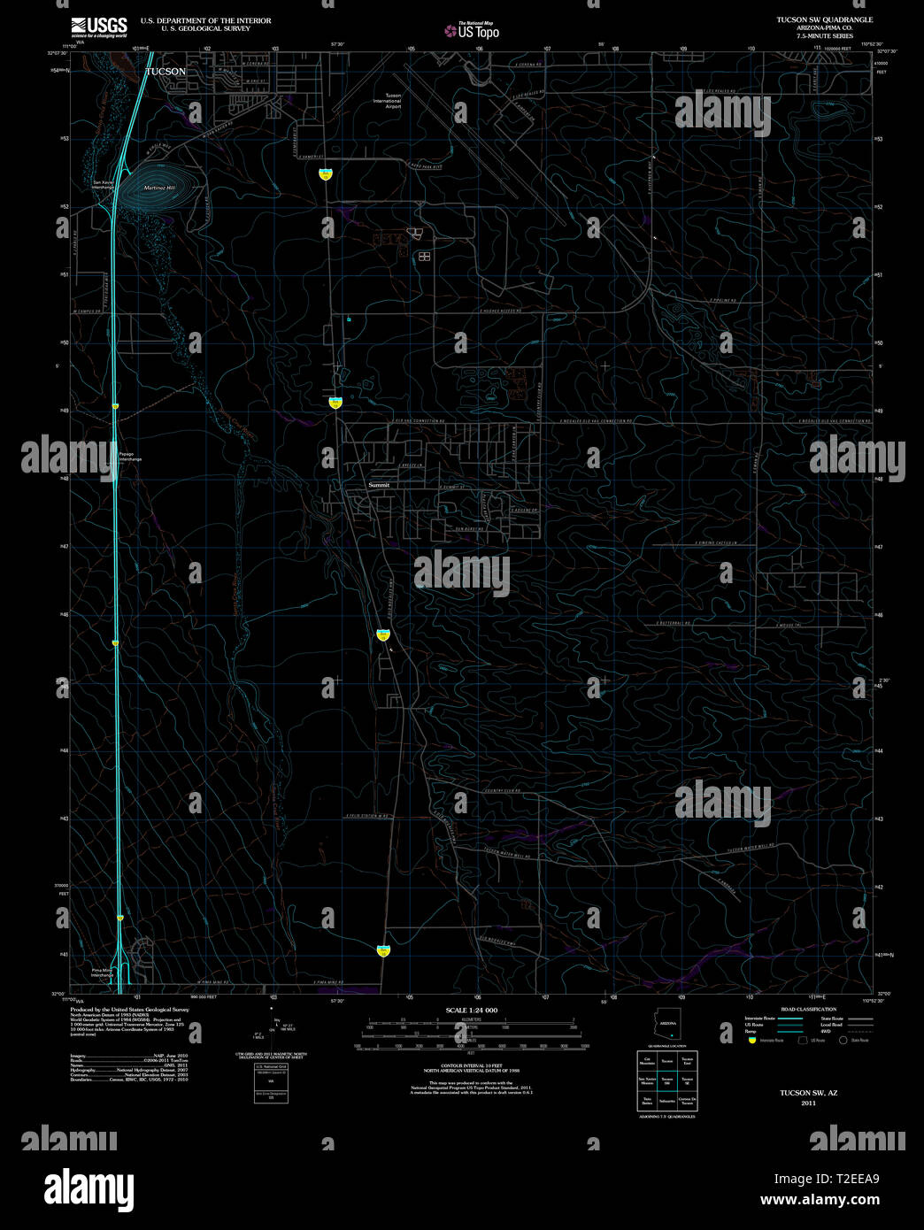 Tucson maps hi-res stock photography and images - Alamy